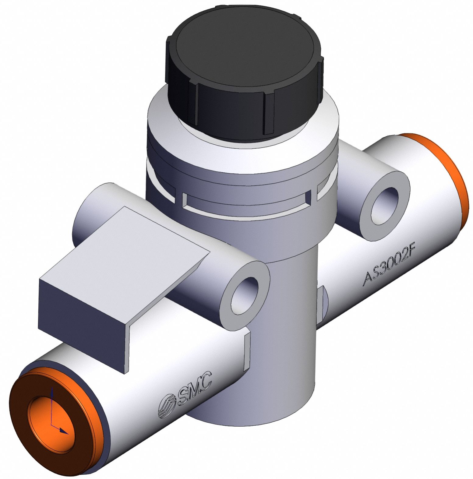 SMC, In-Line Fitting, Knob, Speed Controller - 852KE7|AS3002F-07A ...