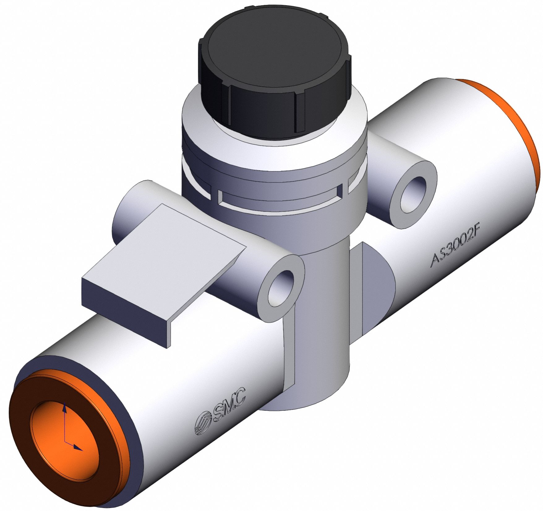 SMC, In-Line Fitting, Knob, Speed Controller - 852KE9|AS3002F-11A - Grainger
