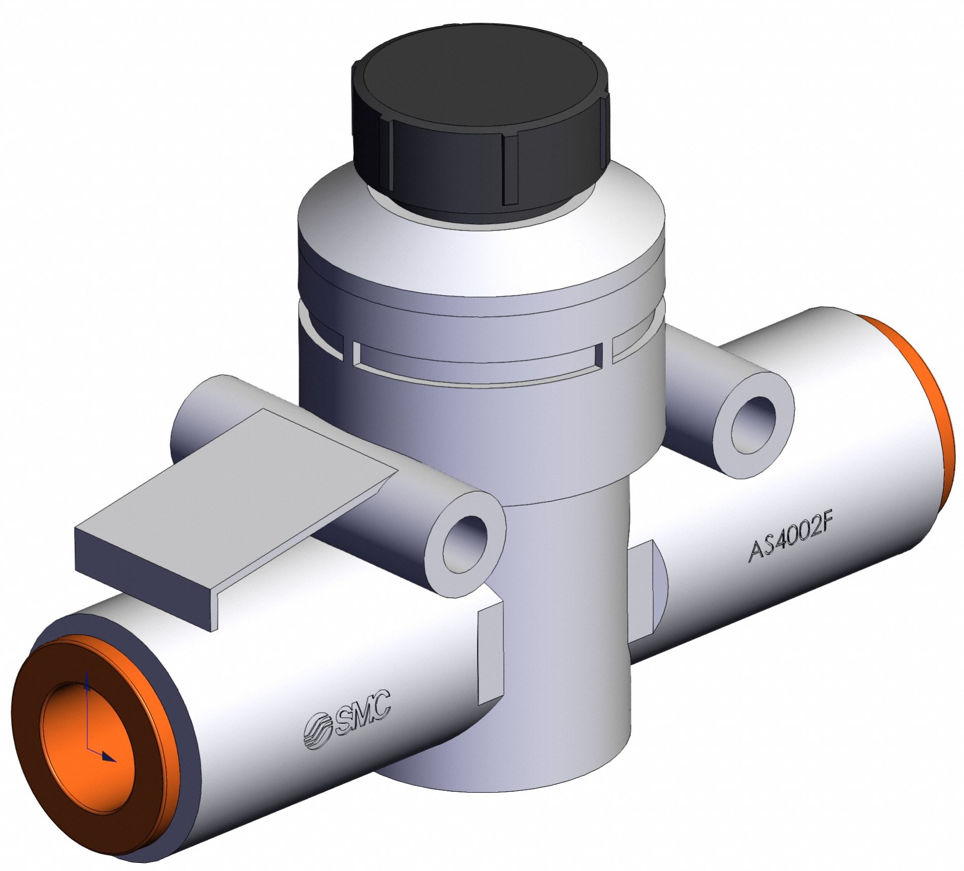 SMC, In-Line Fitting, Knob, Speed Controller - 852KG8|AS4002F-11A - Grainger