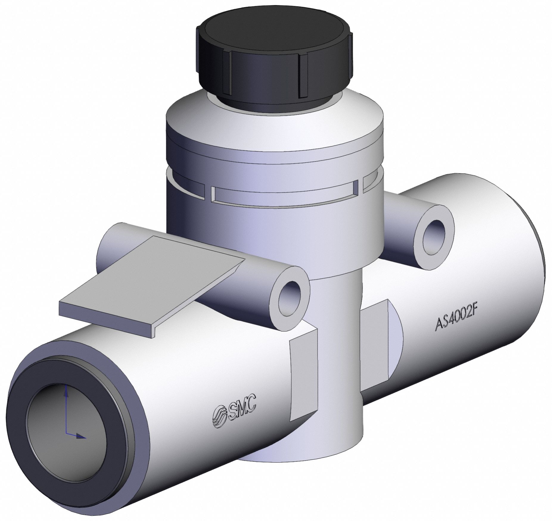 SMC, In-Line Fitting, Knob, Speed Controller - 852KG9|AS4002F-12A - Grainger