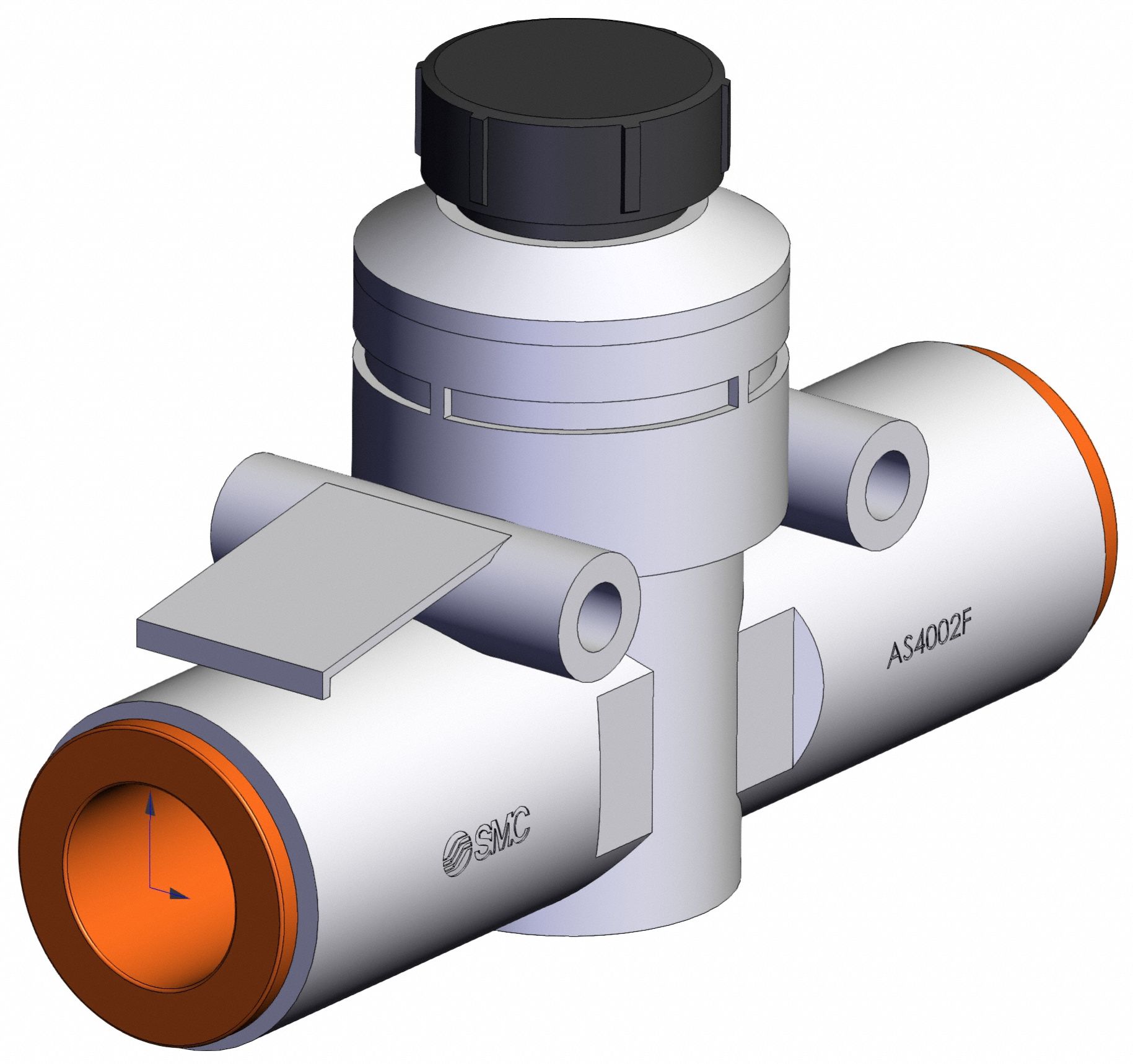 SMC, In-Line Fitting, Knob, Speed Controller - 852KH0|AS4002F-13A - Grainger