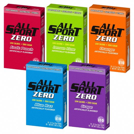 ALL SPORT, Blue Raz/Fruit Punch/Grape/Lemon-Lime/Orange, Bulk, Sports ...