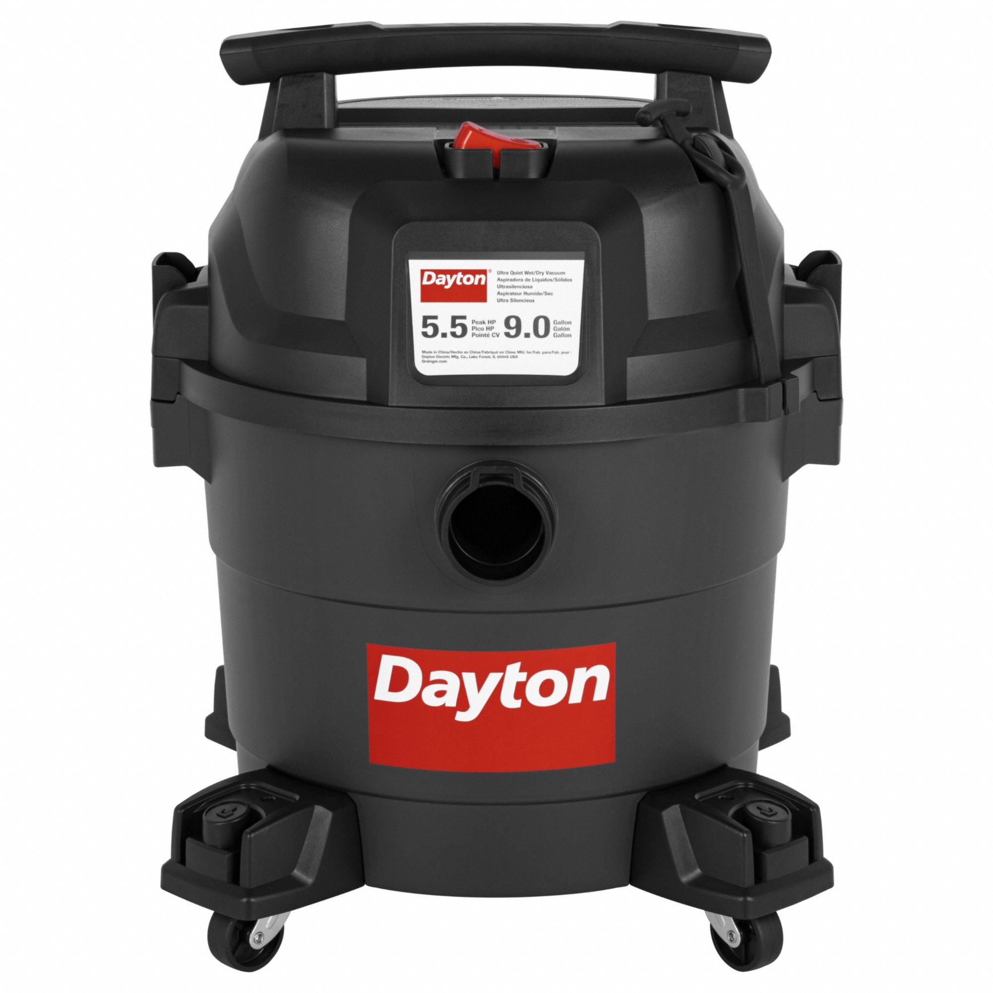 DAYTON, 9 gal Tank Size, Plastic, Wet/Dry Vac - 807HR6|807HR6 - Grainger