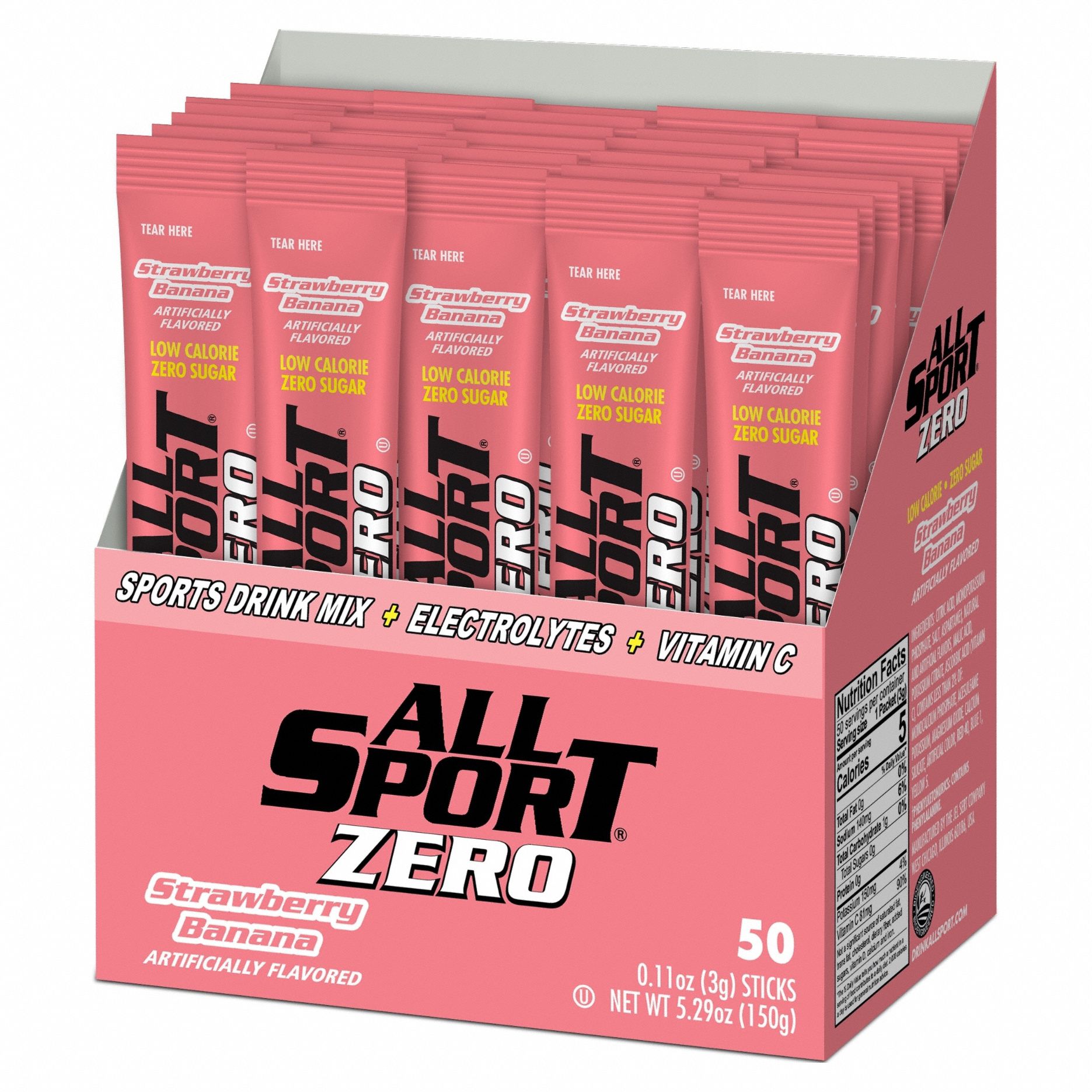 ALL SPORT, Strawberry Banana, Single-Serve, Sports Drink Mix - 808WT1 ...