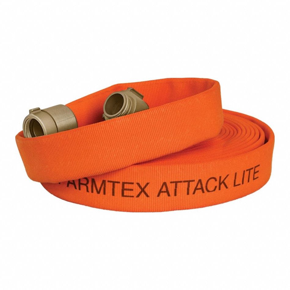 ARMTEX ATTACK LITE, Double Jacket, 1 1/2 in Hose Inside Dia, Fire Hose ...