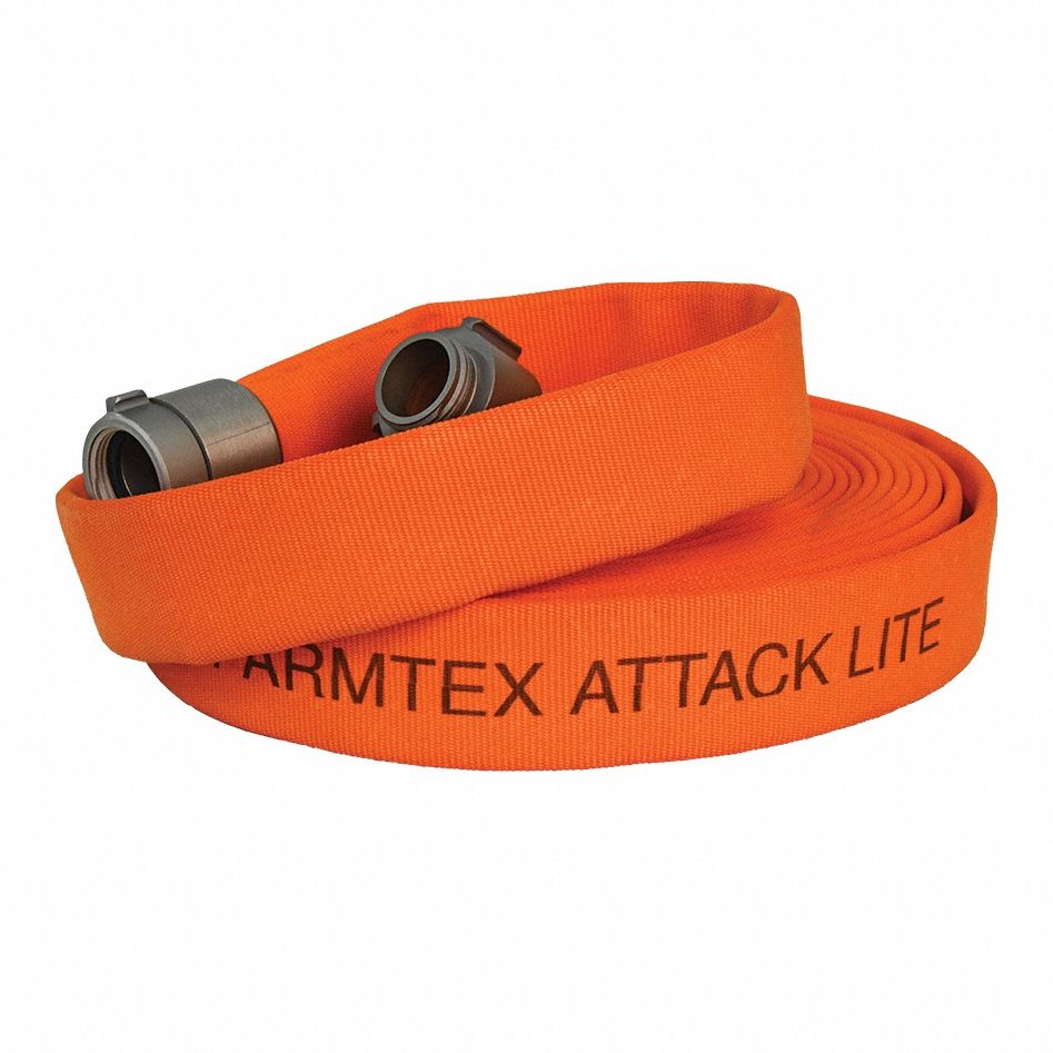 ARMTEX ATTACK LITE, Double Jacket, 1 1/2 in Hose Inside Dia, Fire Hose ...