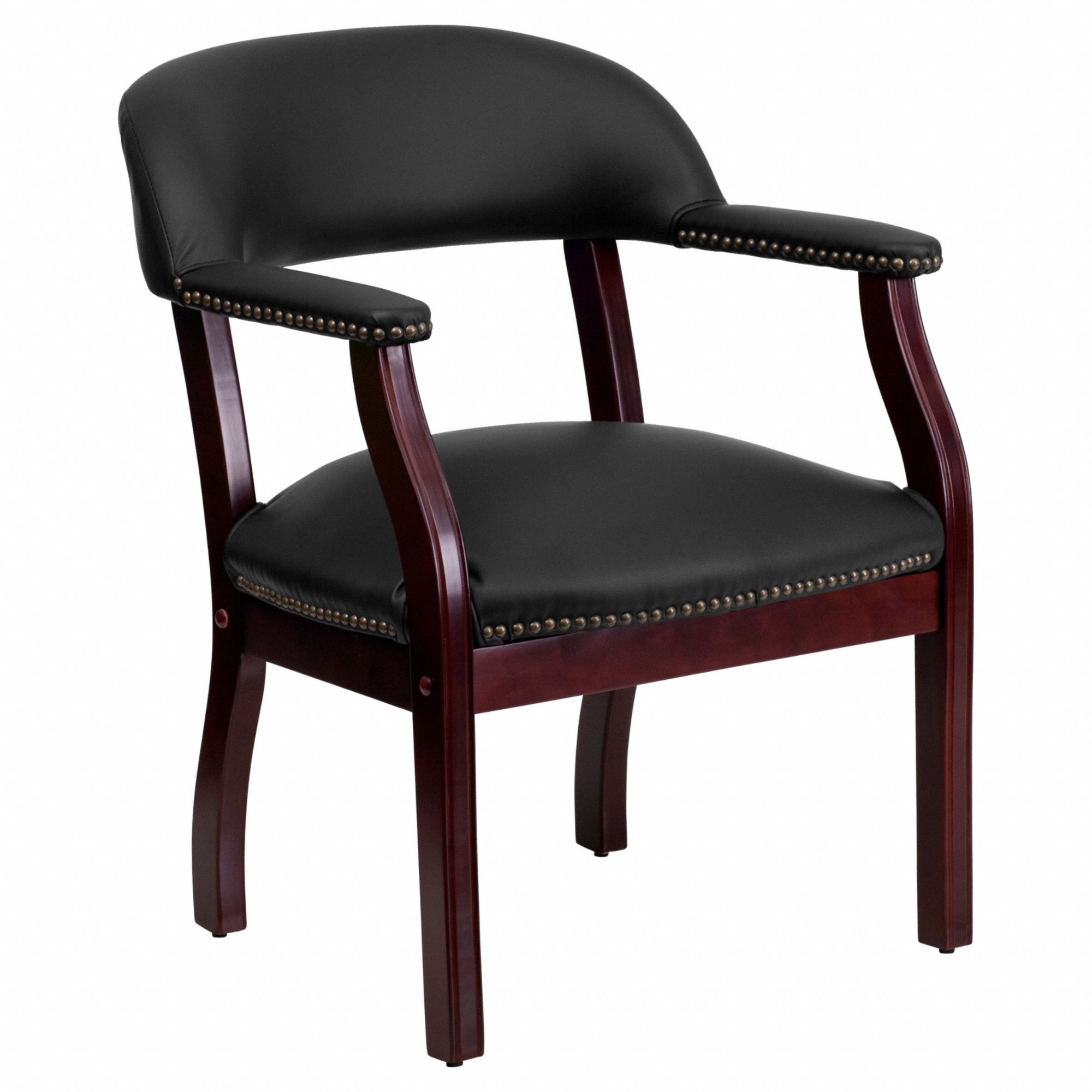 FLASH FURNITURE, Black, Mahogany, Captain's Chair - 812M42|B-Z105-LF ...