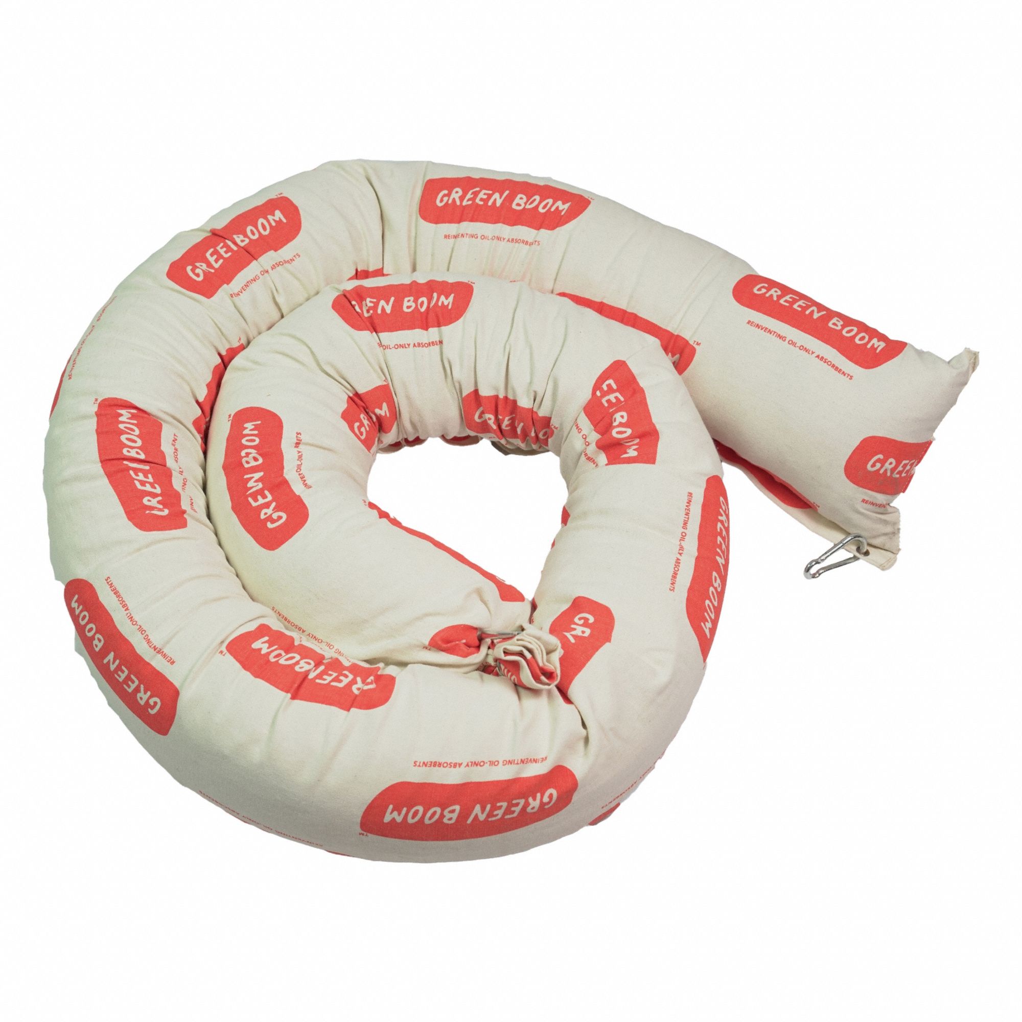 GREEN BOOM, 8 in Dia, 10 ft Lg, Sorbent Boom - 848NT2|B0810S - Grainger