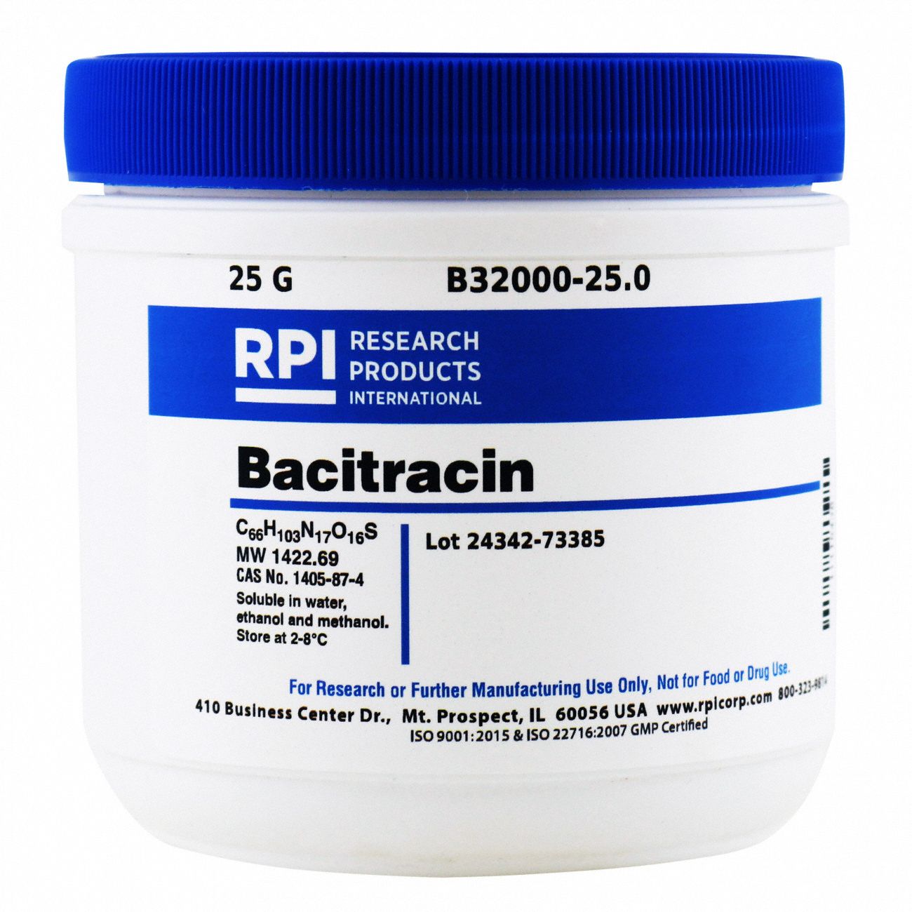 25 g, 1405-87-4, Bacitracin - 30TX32|B32000-25.0 - Grainger
