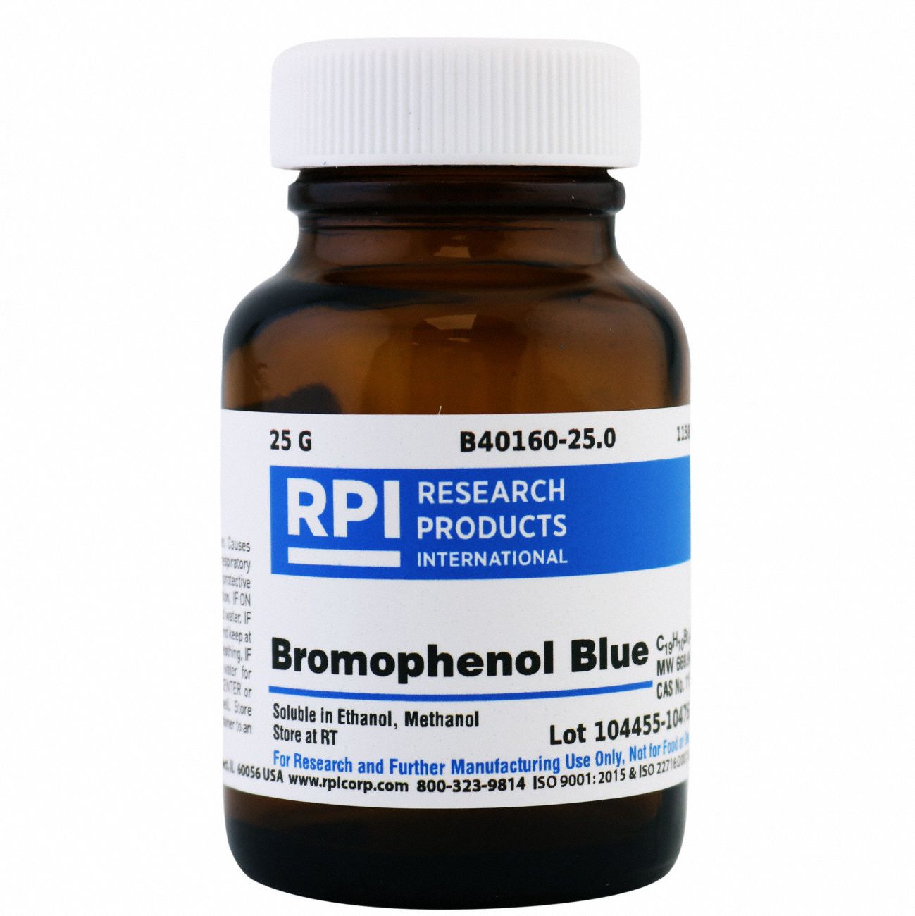 Lab, 25 g, Bromophenol Blue - 31FW75|B40160-25.0 - Grainger