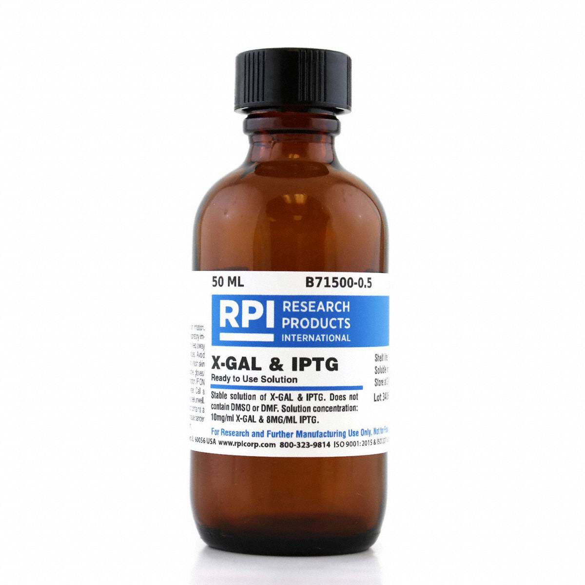 Lab, 50 mL, X-GAL and IPTG Non-Toxic Solution - 31FW77|B71500-0.5 - Grainger