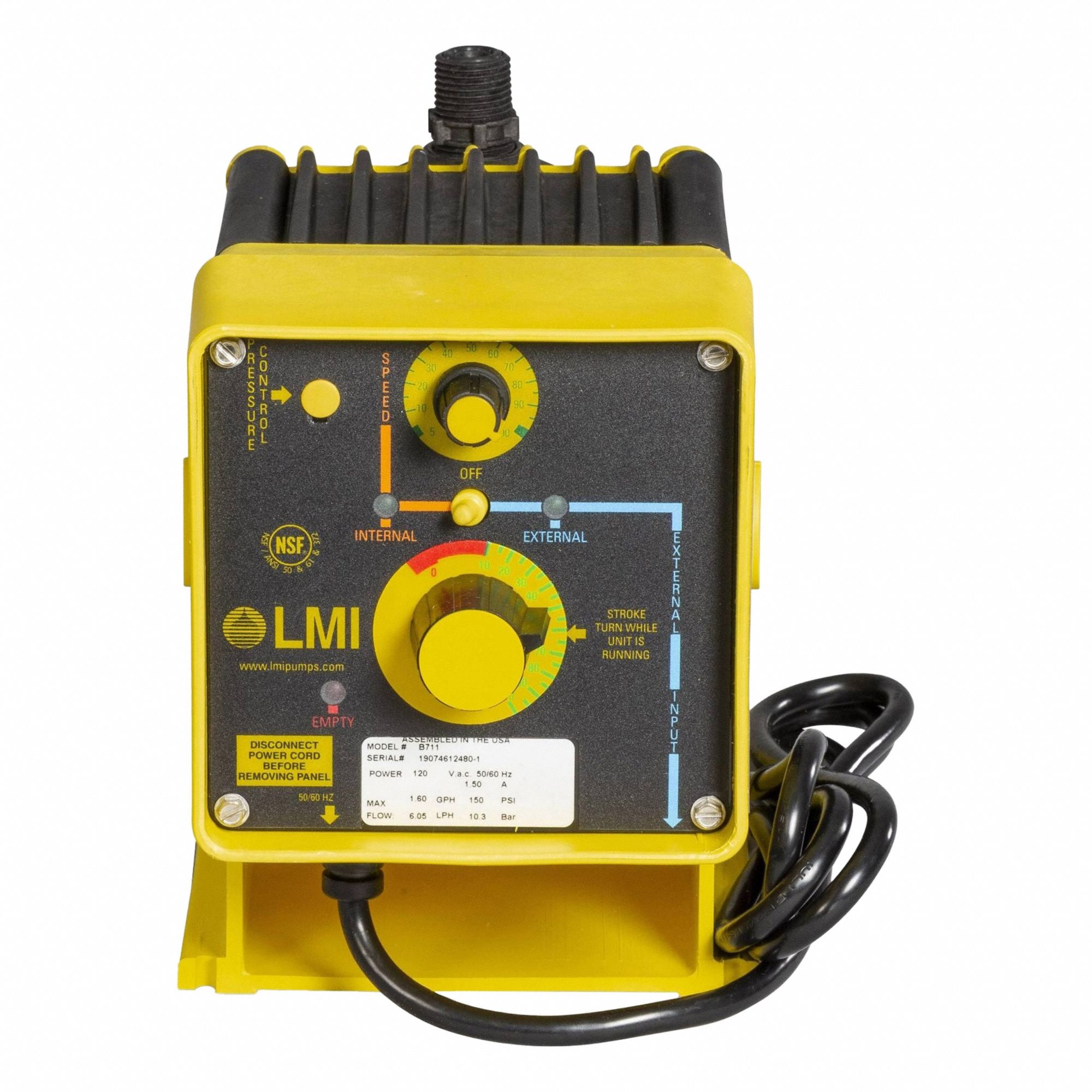 LMI PUMPS, B711-85HV, Solenoid, Electronic Chemical Metering Pump ...