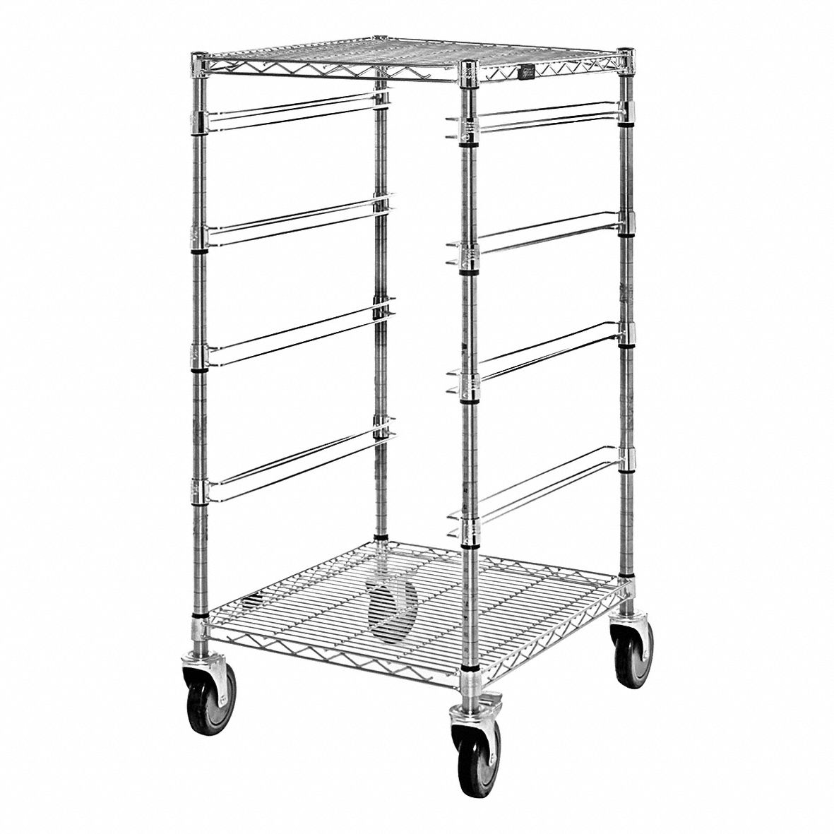 QUANTUM STORAGE SYSTEMS, 1,200 lb Load Capacity, 4 Bins/Tubs, Bin Cart ...