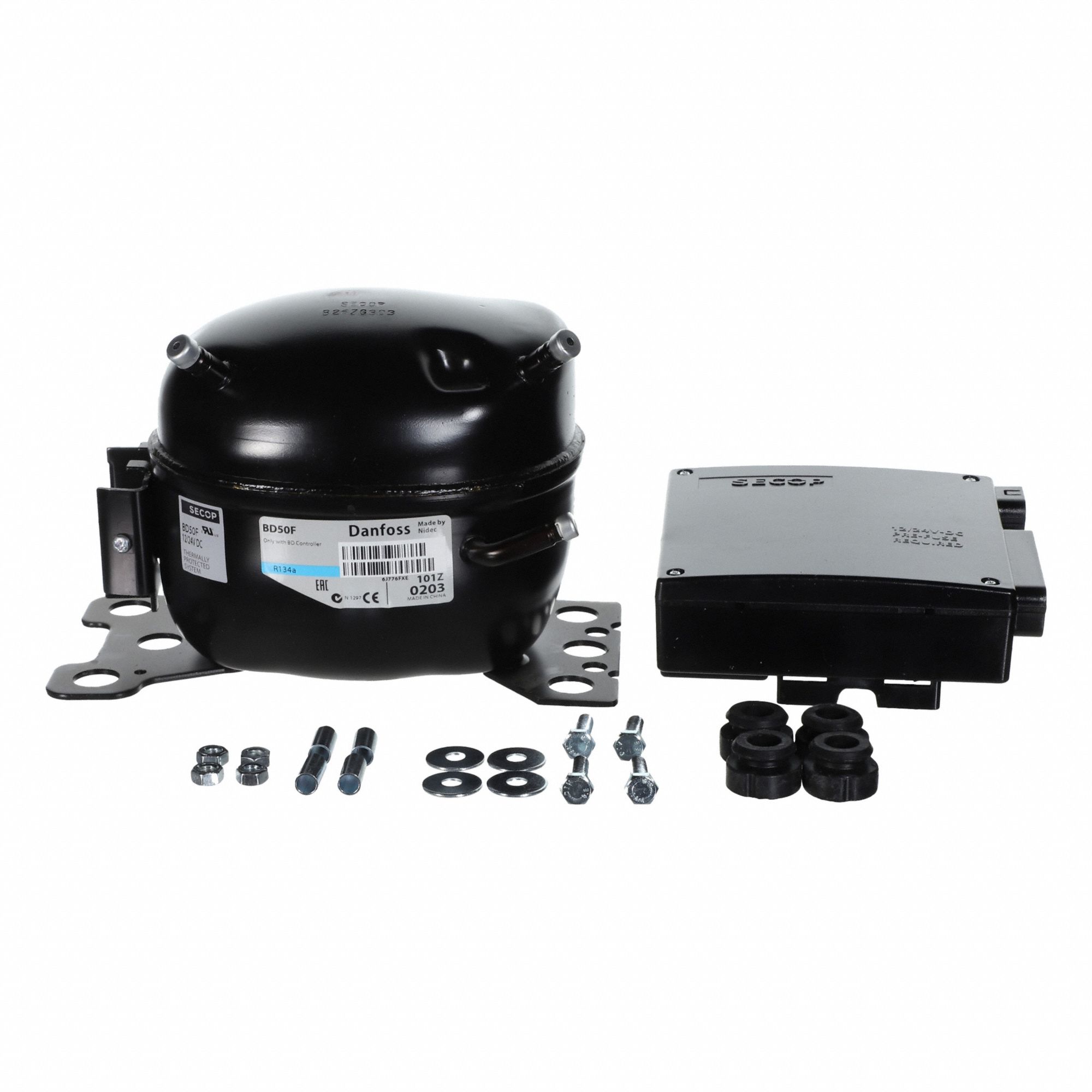 SECOP, Reciprocating, 245 BtuH Cooling, Air Conditioner Compressor ...