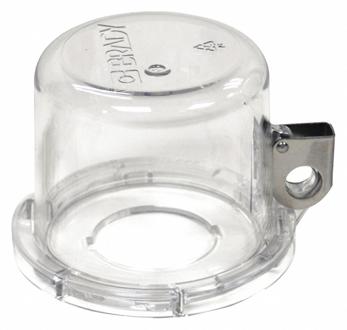 BRADY PUSH BUTTON LOCKOUT,CLEAR,3/8" DIA. - Push Button Lockout Devices ...