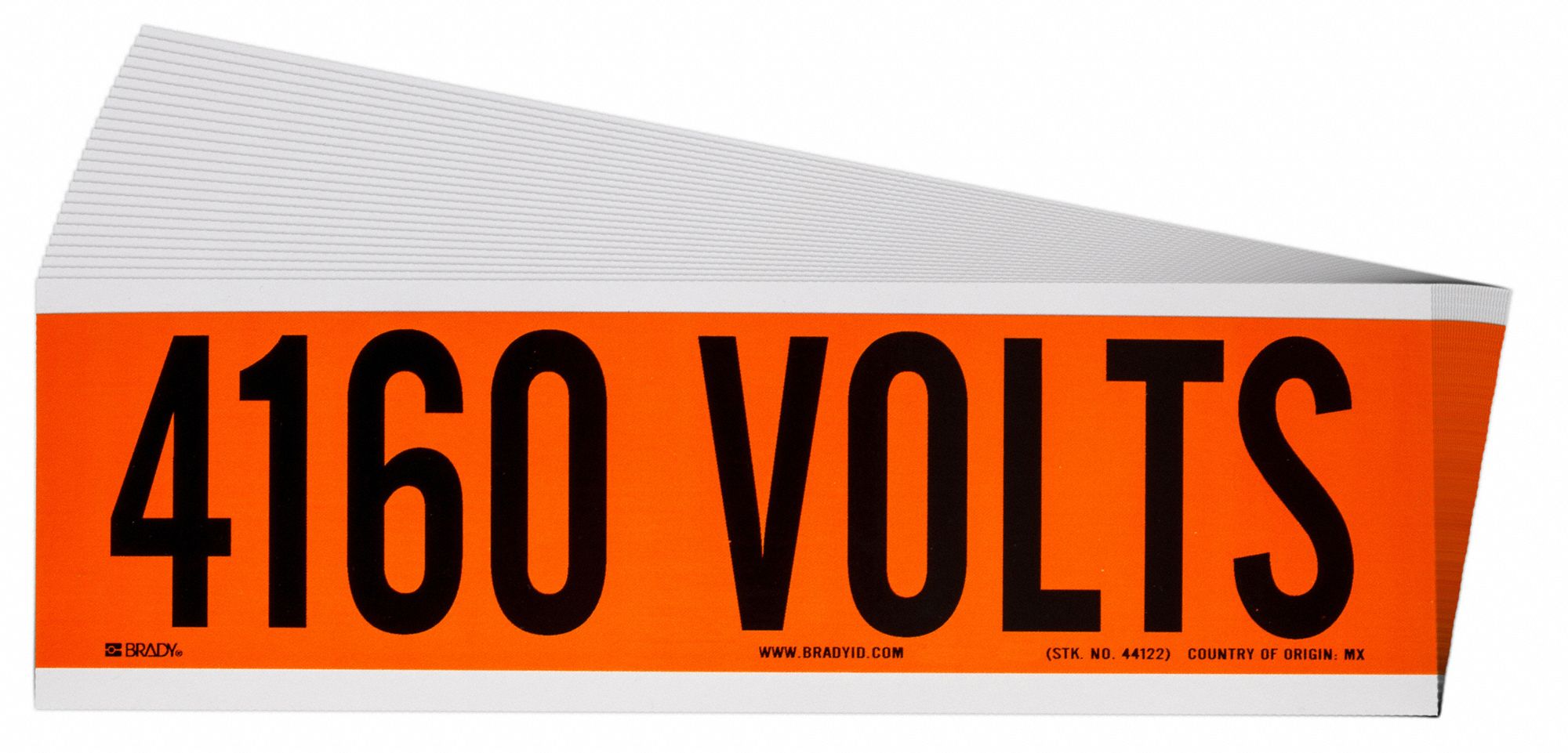 BRADY CONDUIT/VOLTAGE MARKERS,4160 VOLTS,PK25 - Conduit and Voltage ...