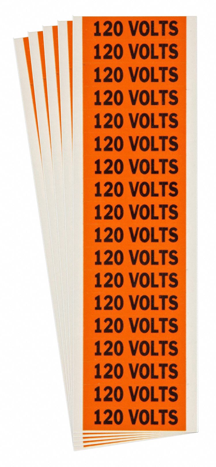 BRADY CONDUIT/VOLTAGE MARKERS,120 VOLTS,PK5 - Conduit and Voltage ...