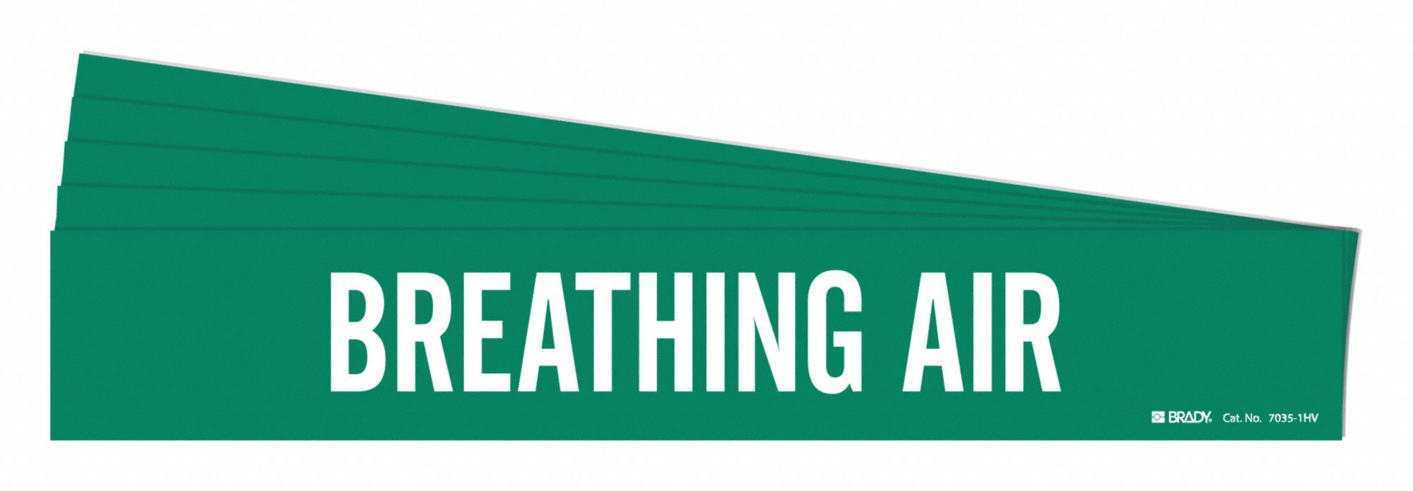 BRADY BREATHING AIR PIPE MARKER 1HV WT/GN 5/PK - Pipe Markers ...
