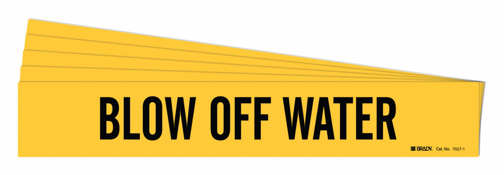 BRADY BLOW OFF WATER PM 1 BK/YL 5/PK - Pipe Markers - BDY172847 | 7027 ...