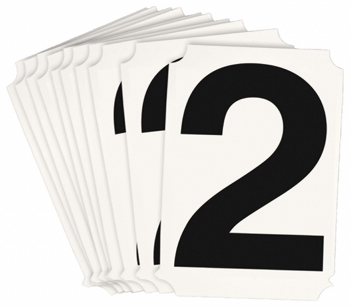 BRADY QA 8220 Series B302 4" Lbl, 2 BK 10PK - Letters and Numbers ...