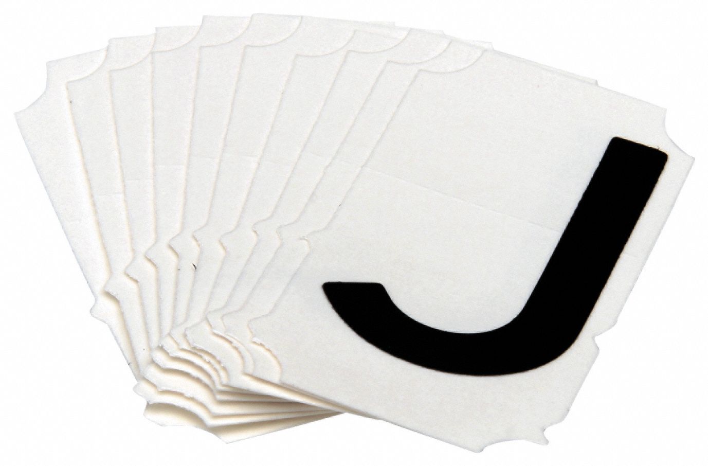 BRADY QA 5050 Series B302 2" Lbl, J BK 10PK - Letters and Numbers ...