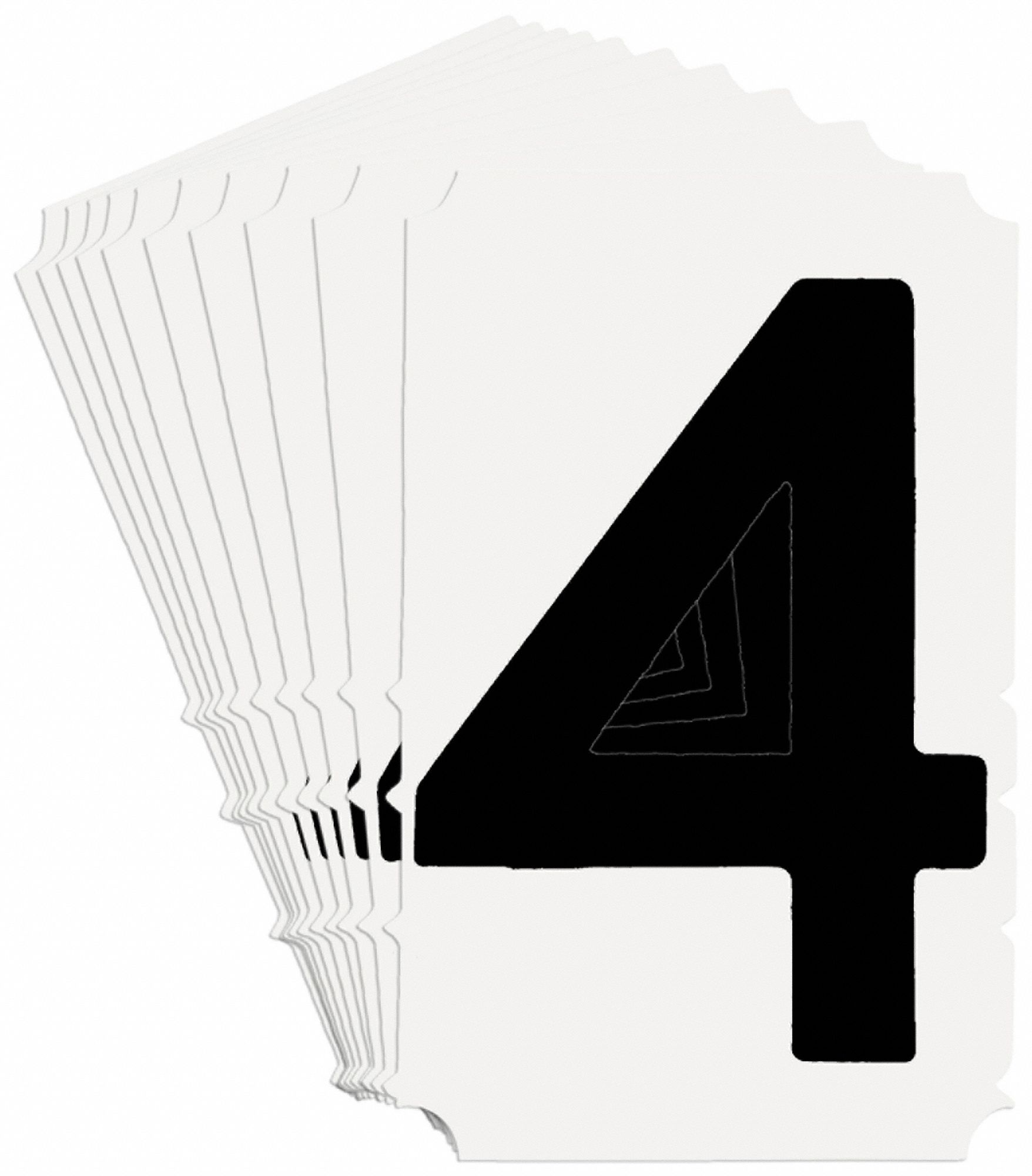 BRADY QA 5140 Series B302 4" Lbl, 4 BK 10PK - Letters and Numbers ...