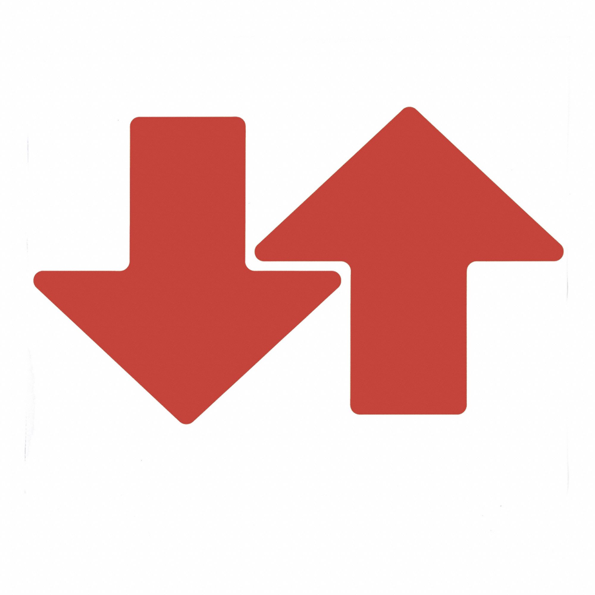 BRADY FLOOR MARKING ARROWS,RED,3 IN W,8 IN L - Marking and Warning ...