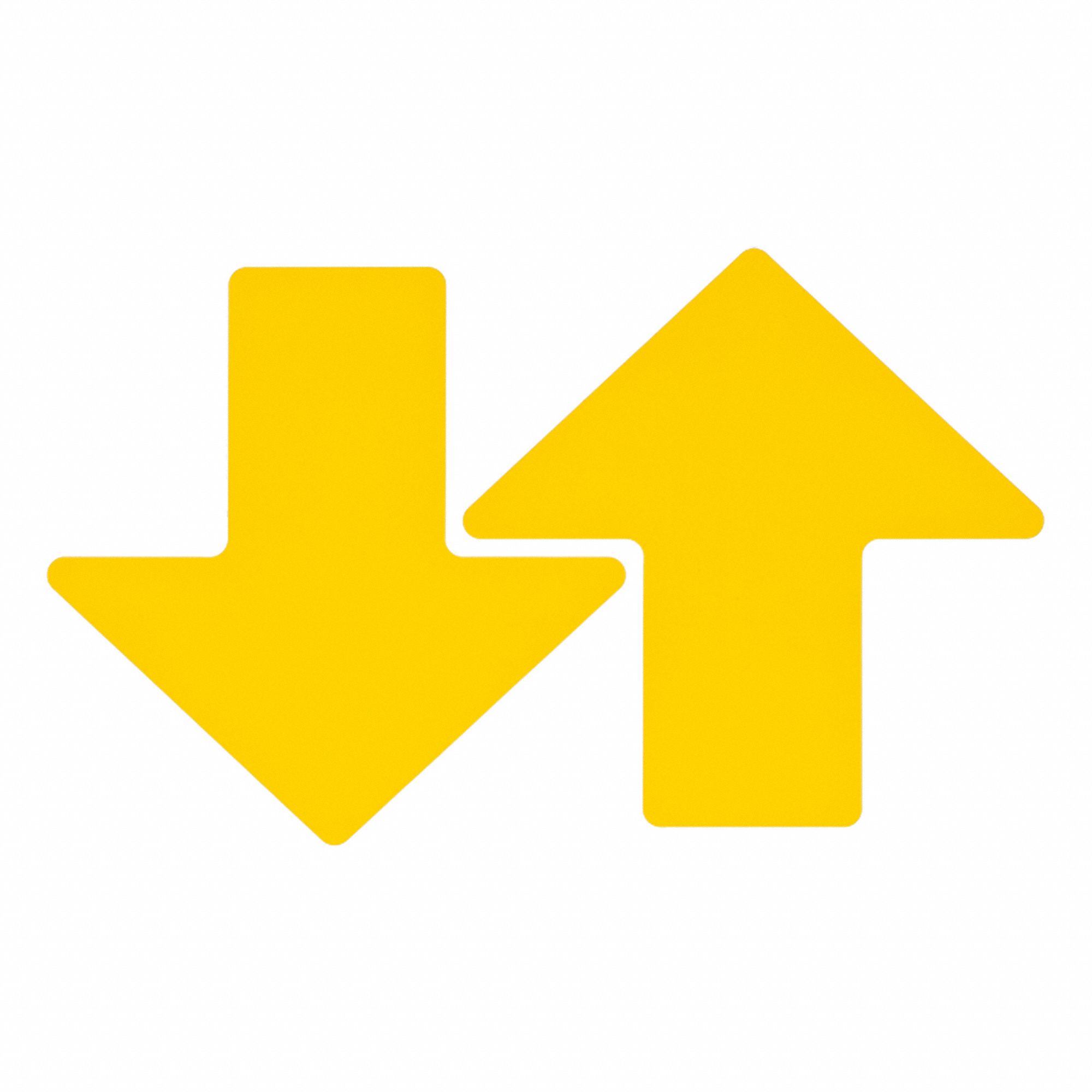BRADY FLOOR MARKING ARROWS,YLLW,3 IN W,8 IN L - Marking and Warning ...