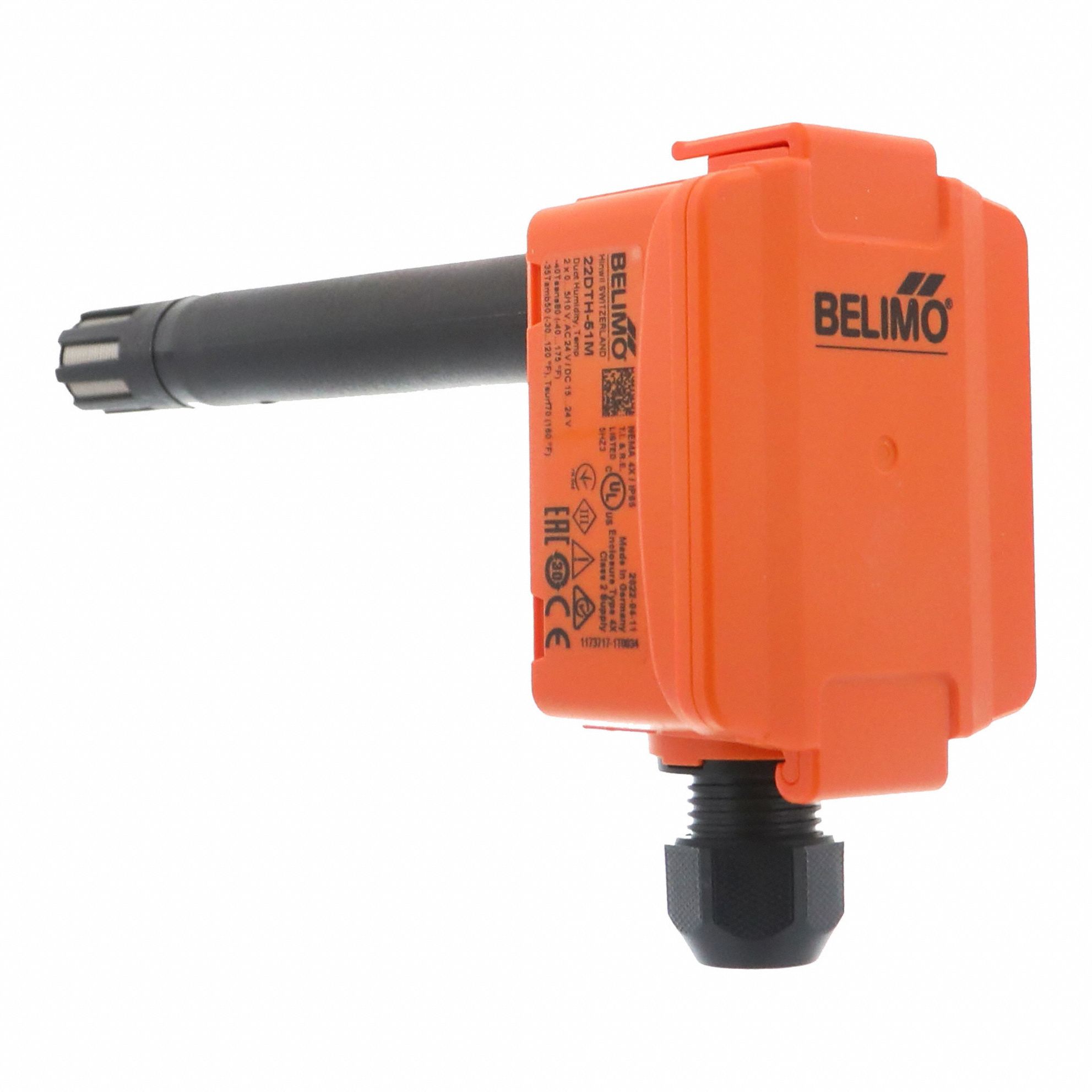 Duct Mount, -40°F to 200°F, Duct Temp/Hum Sensor - 875WP1|22DTH-51M ...