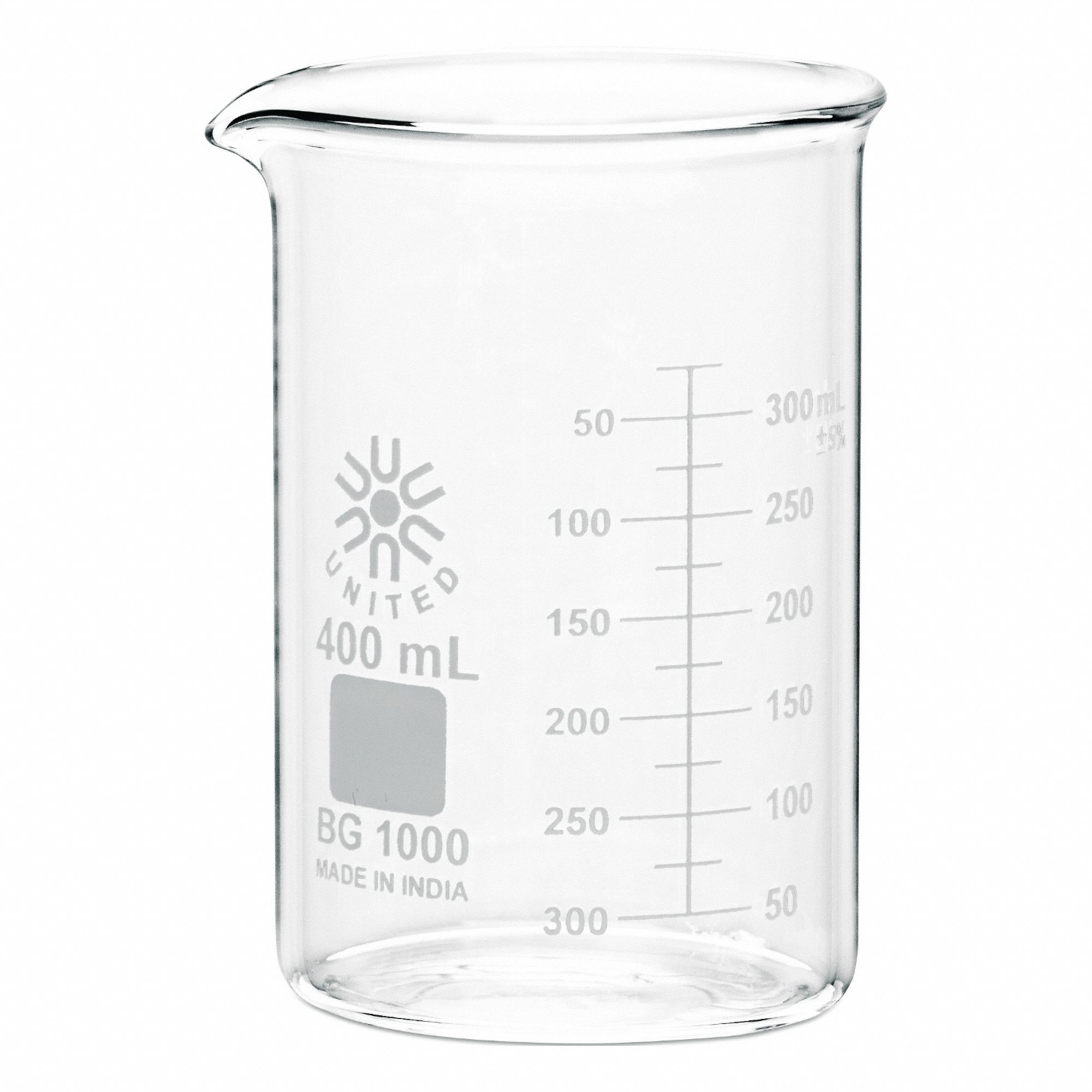 Borosilicate Glass, Low Form, Beaker - 207FZ4|BG1000-400 - Grainger
