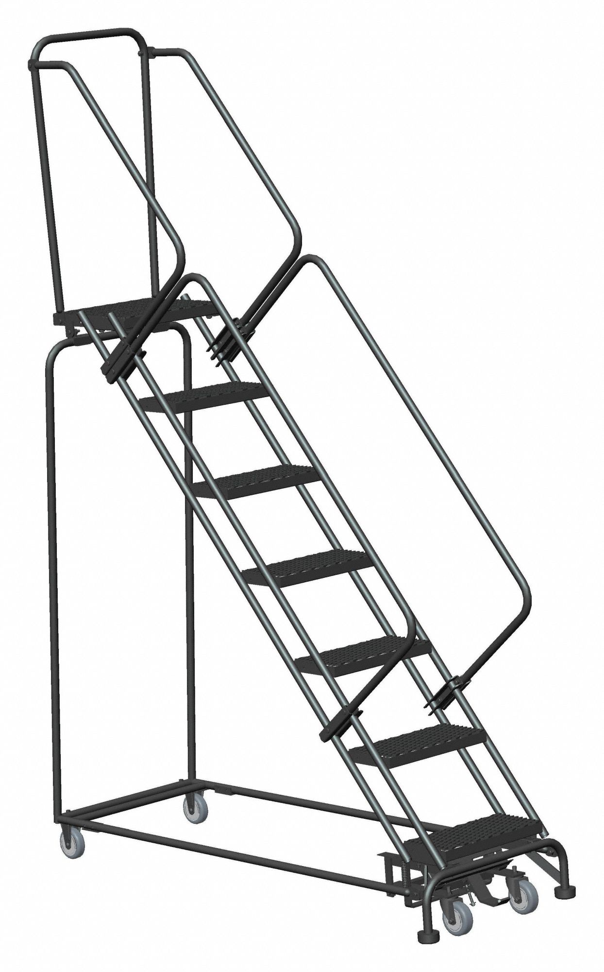 BALLYMORE LOCKSTEP ROLLING LADDER,STEEL, 70 INH, NO LOCKING MECHANISM ...