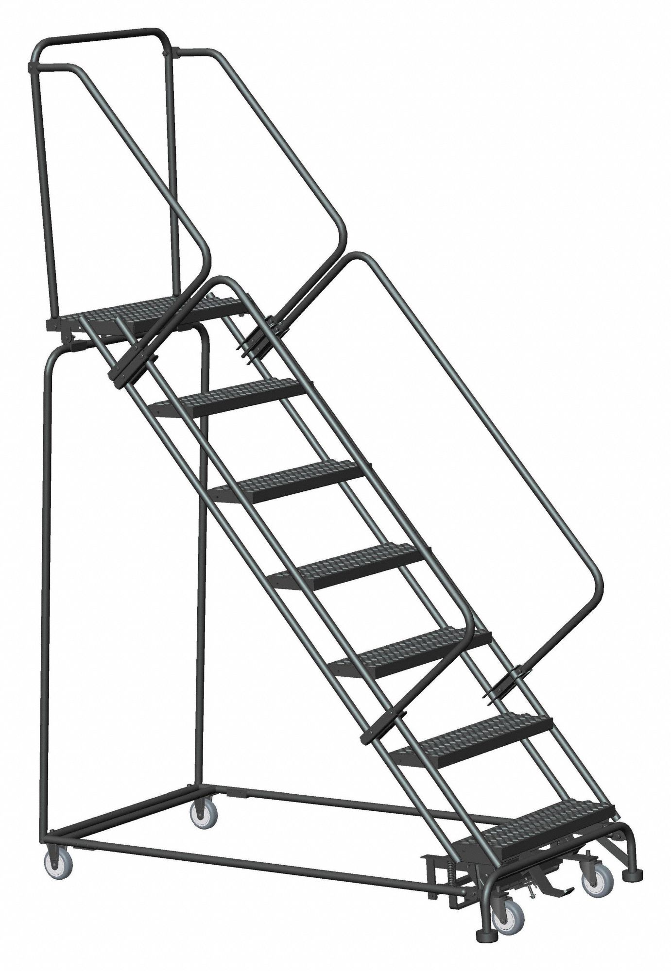 BALLYMORE STAIRWAY SLOPE LADDER,103 IN H,450 LBS. - Rolling Ladders ...
