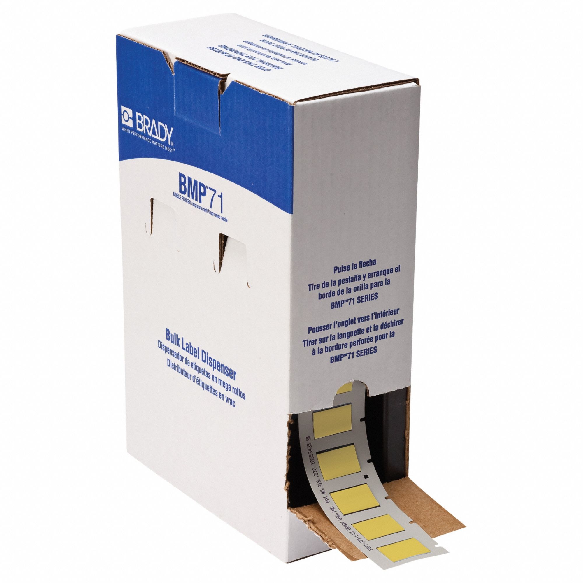1 in x 21/32 in, Polyolefin, Sleeve Label - 803UP9|BM-375-1-342-YL ...