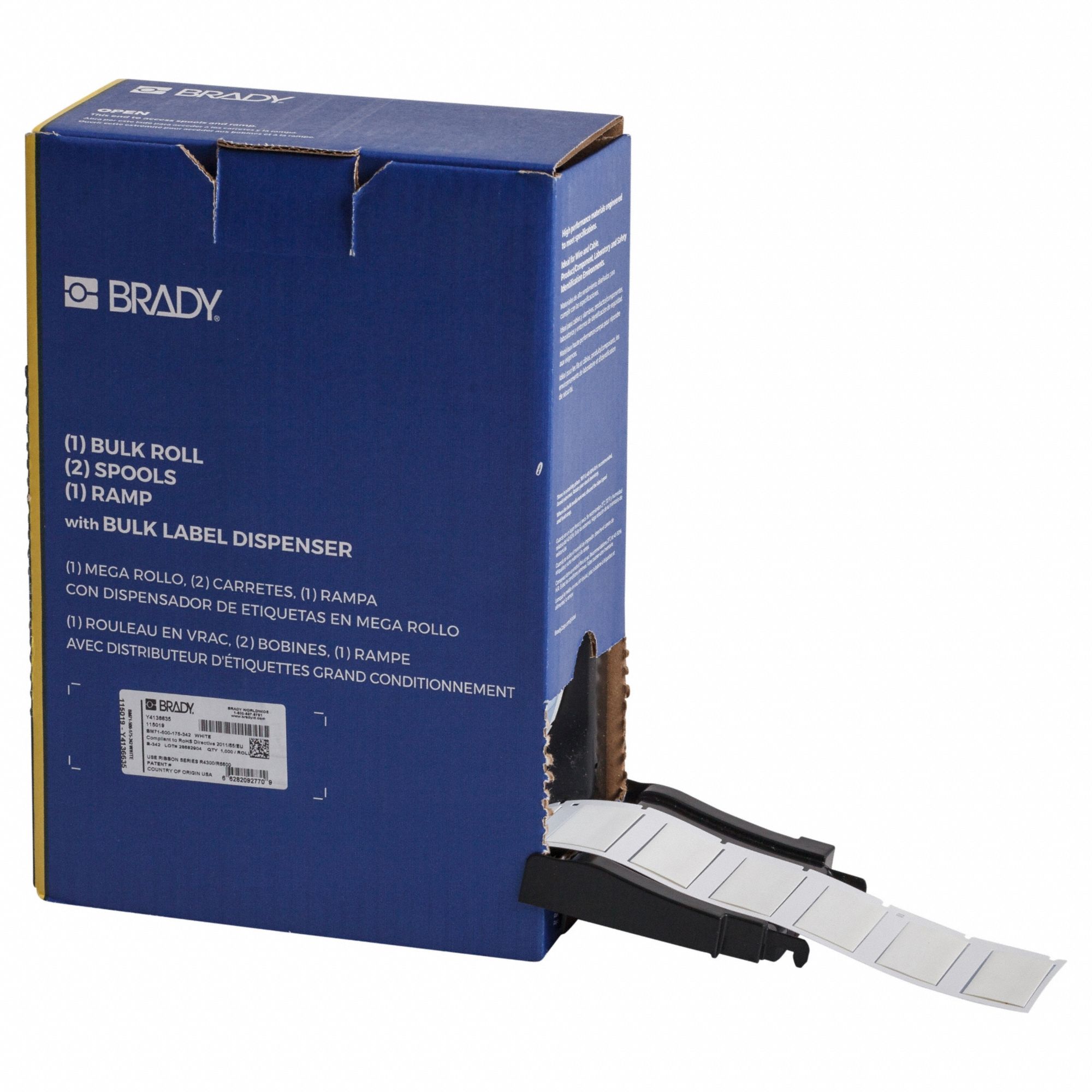 1 3/4 in x 27/32 in, Polyolefin, Sleeve Label - 803UR7|BM-500-175-312 ...