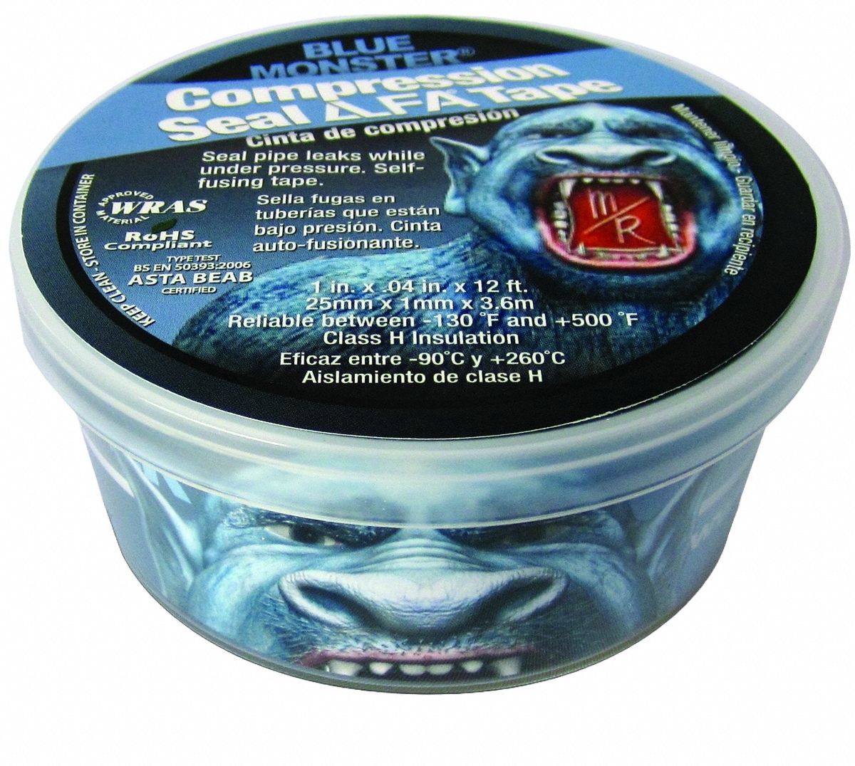 BLUE MONSTER, Heavy Duty, Blue, Repair Tape - 852RK4|76085 - Grainger