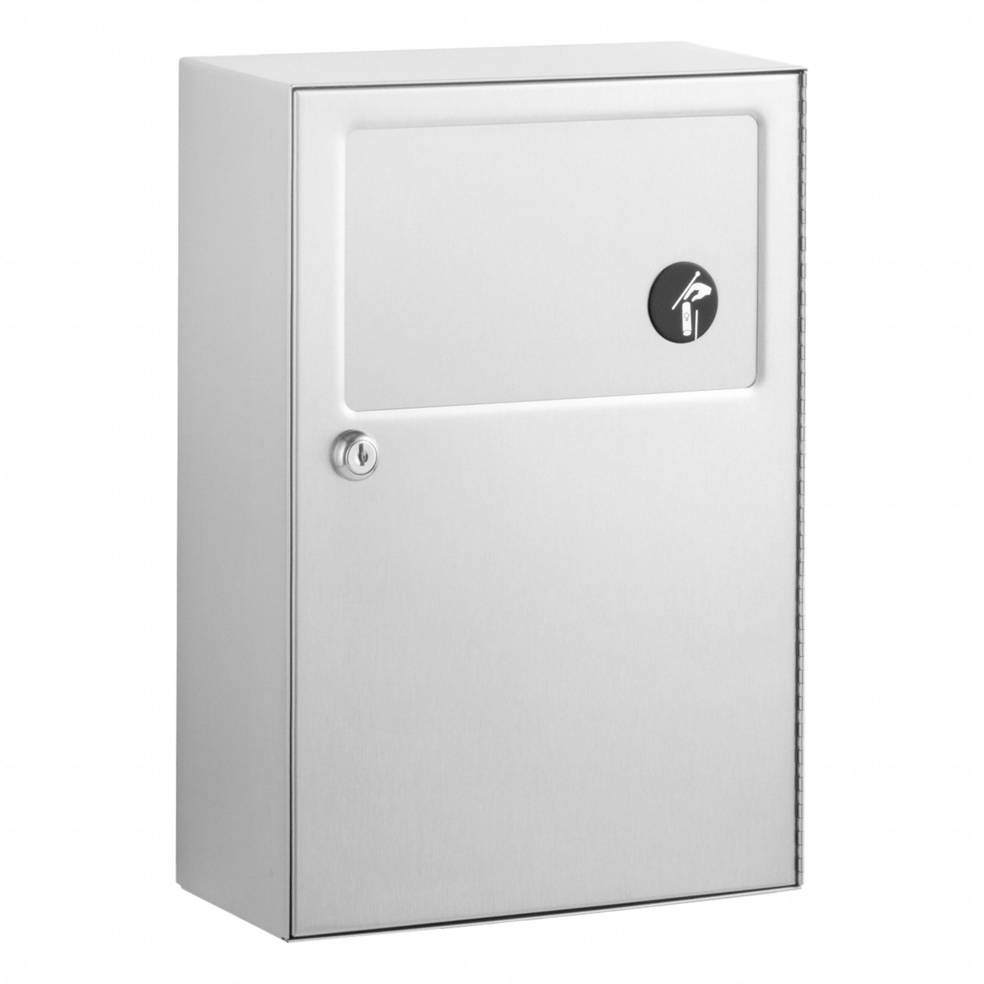 BOBRICK, Wall-Mounted, Plastic/Stainless Steel, Sanitary Napkin ...
