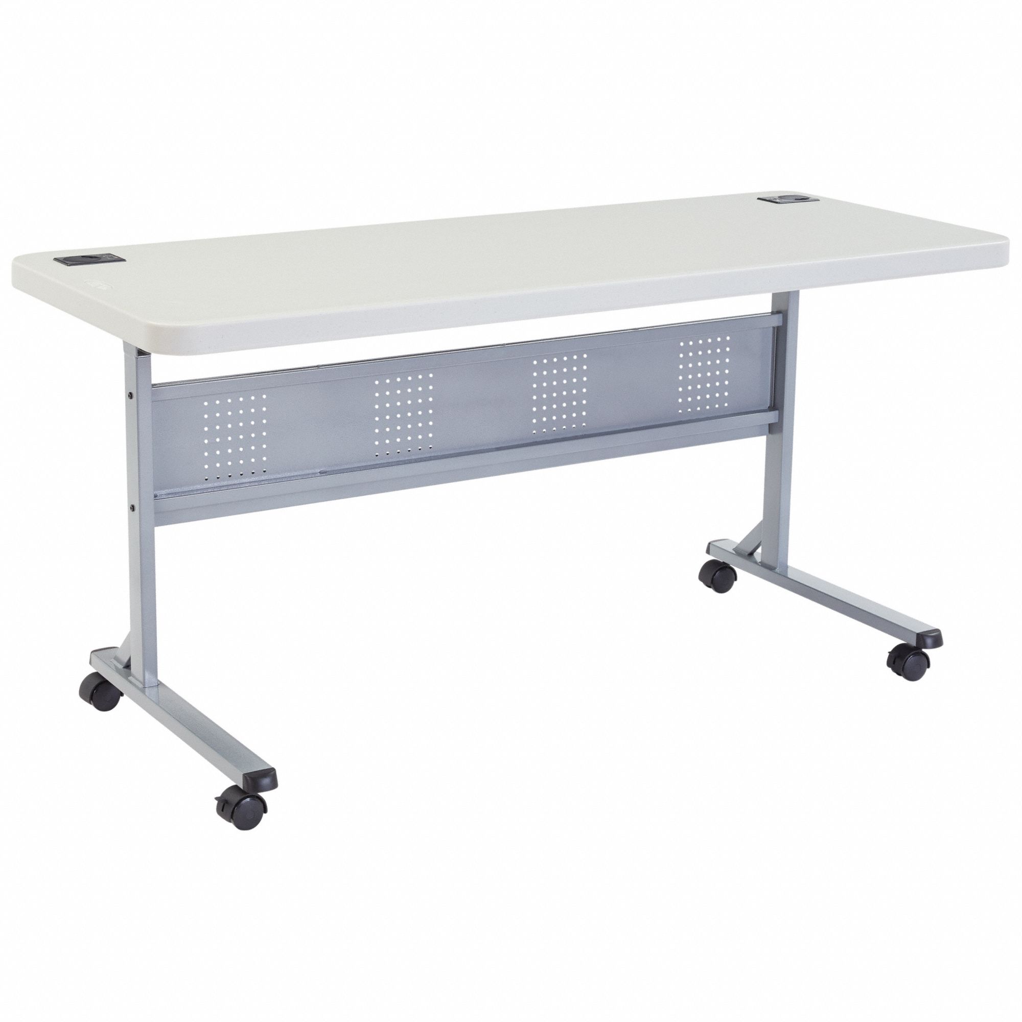 NATIONAL PUBLIC SEATING, Gray, 29 1/2 in, Seminar/Training Table ...