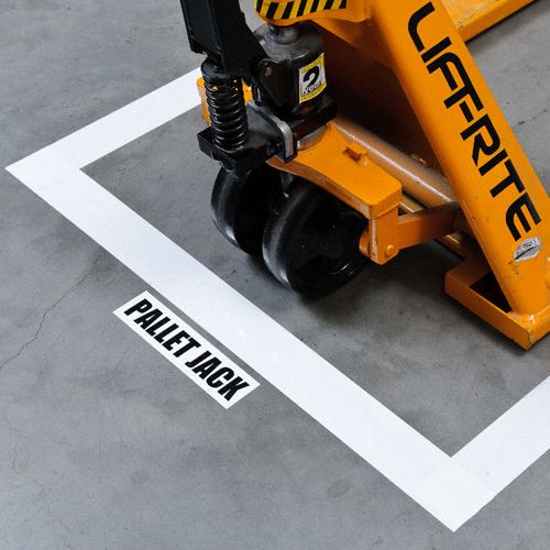 BRADY Floor Marking Tape: Gen Purpose, Solid, White, 2 in x 100 ft, 8 ...