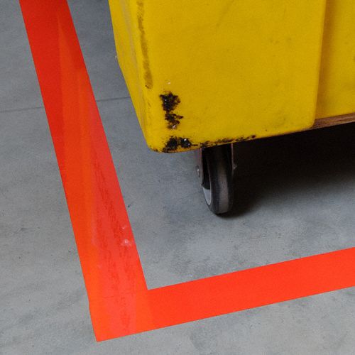 BRADY Floor Marking Tape: Gen Purpose, Solid, Red, 2 in x 100 ft, 8 mil ...