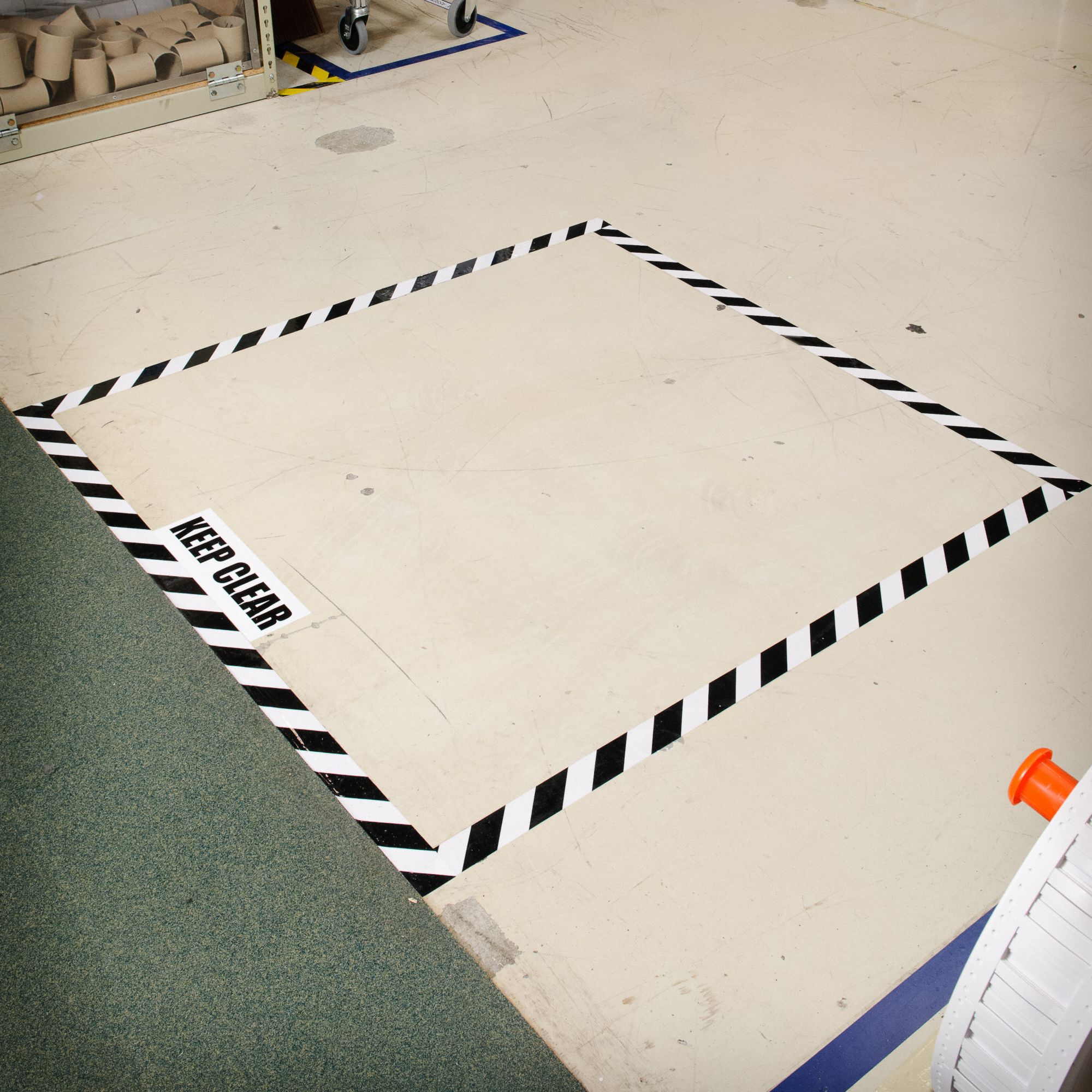 BRADY Floor Marking Tape: Gen Purpose, Striped, Black/White, 4 in x 100 ...