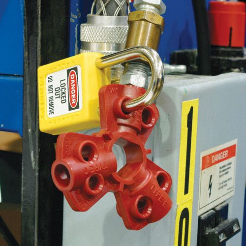 BRADY Pneumatic Fitting Lockout: 6 Padlocks, 9/32 in Padlock Shackle ...
