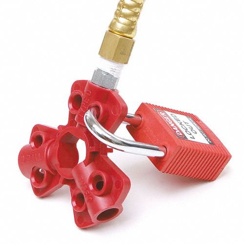 BRADY Pneumatic Fitting Lockout: 6 Padlocks, 9/32 in Padlock Shackle ...