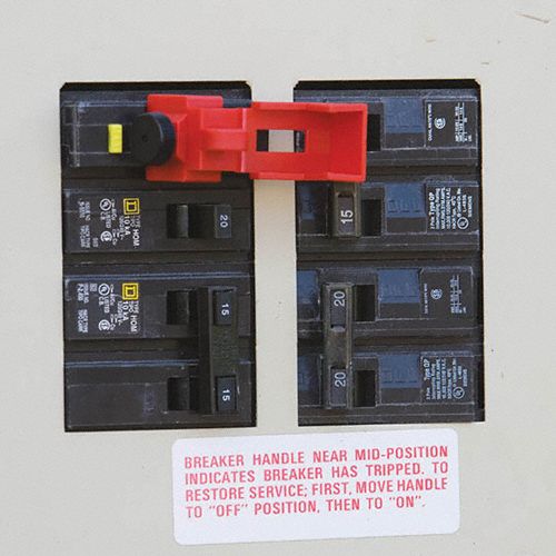 BRADY Single Pole Breaker Lockout: 480/600 Circuit Breaker Volt, Max. 1 ...