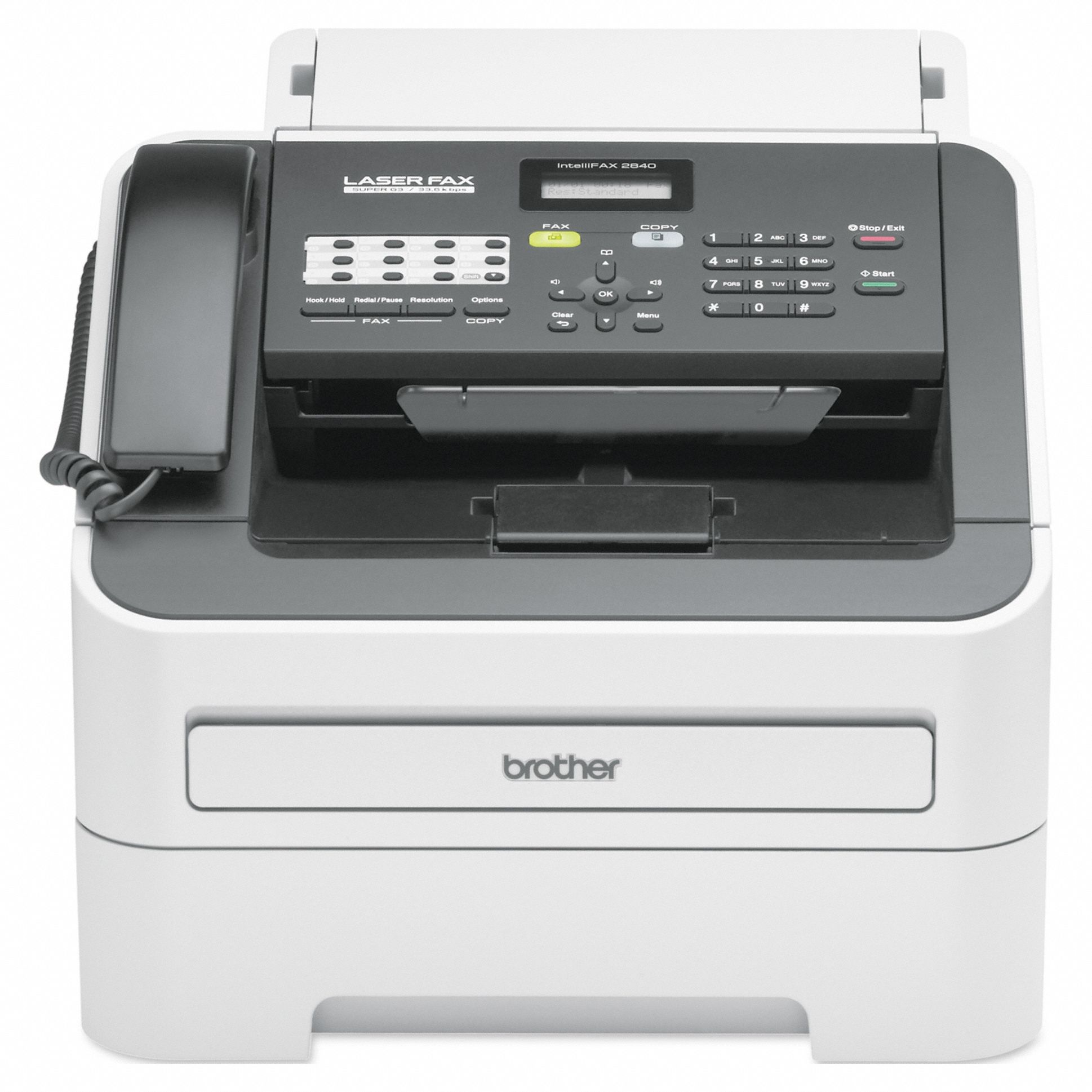BROTHER, Copy/Fax/Print/Sort, Black/White, Multifunction Printer ...