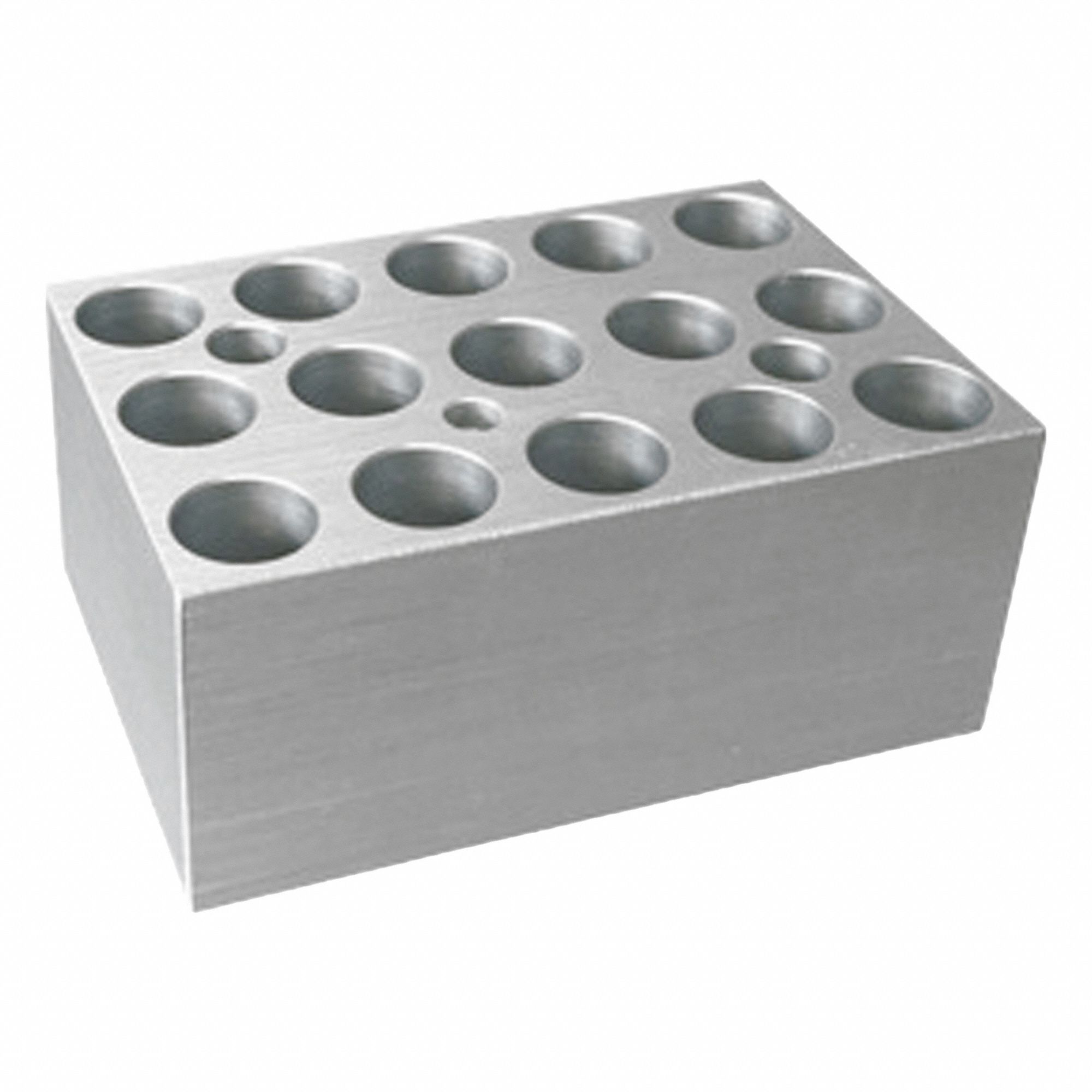 BENCHMARK SCIENTIFIC, Aluminum, 1 7/8 in Overall Wd, Dry Bath Block ...