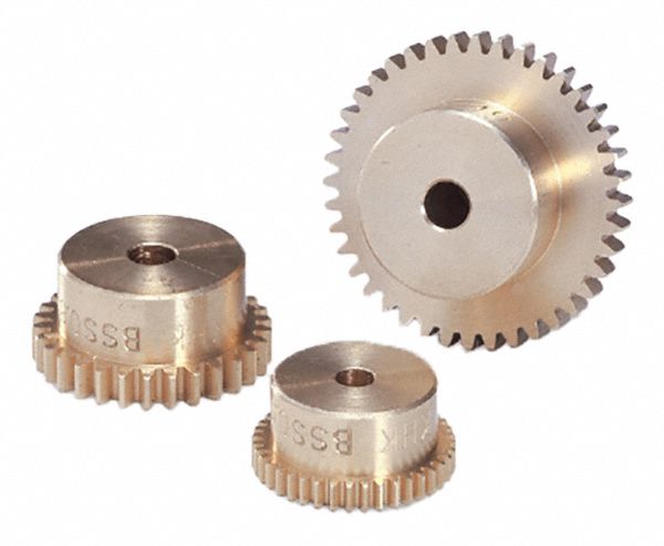 KHK GEARS Spur Gear: Module m 0.5, 15 Teeth, 3 mm Bore Dia, Brass, 20 ...