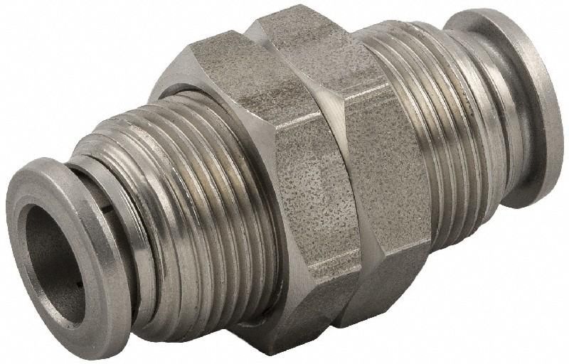 AIGNEP USA, 8 mm OD x 8 mm OD Size, Push-to-Connect x Push-to-Connect, Push-Fit Adapter Fitting ...