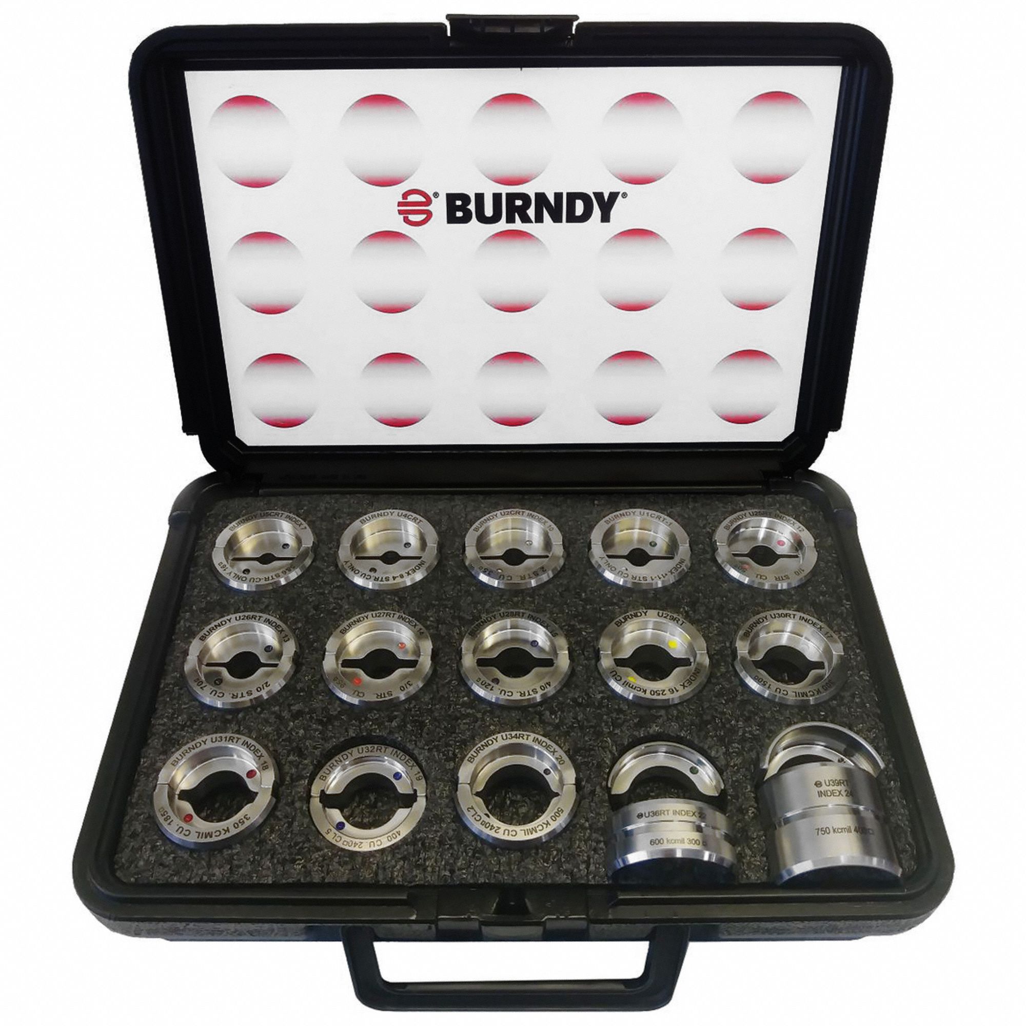 BURNDY UDIEKITCU Crimping Die Set,U,12 ton,6AWG-750 kcmil 781810478455 ...