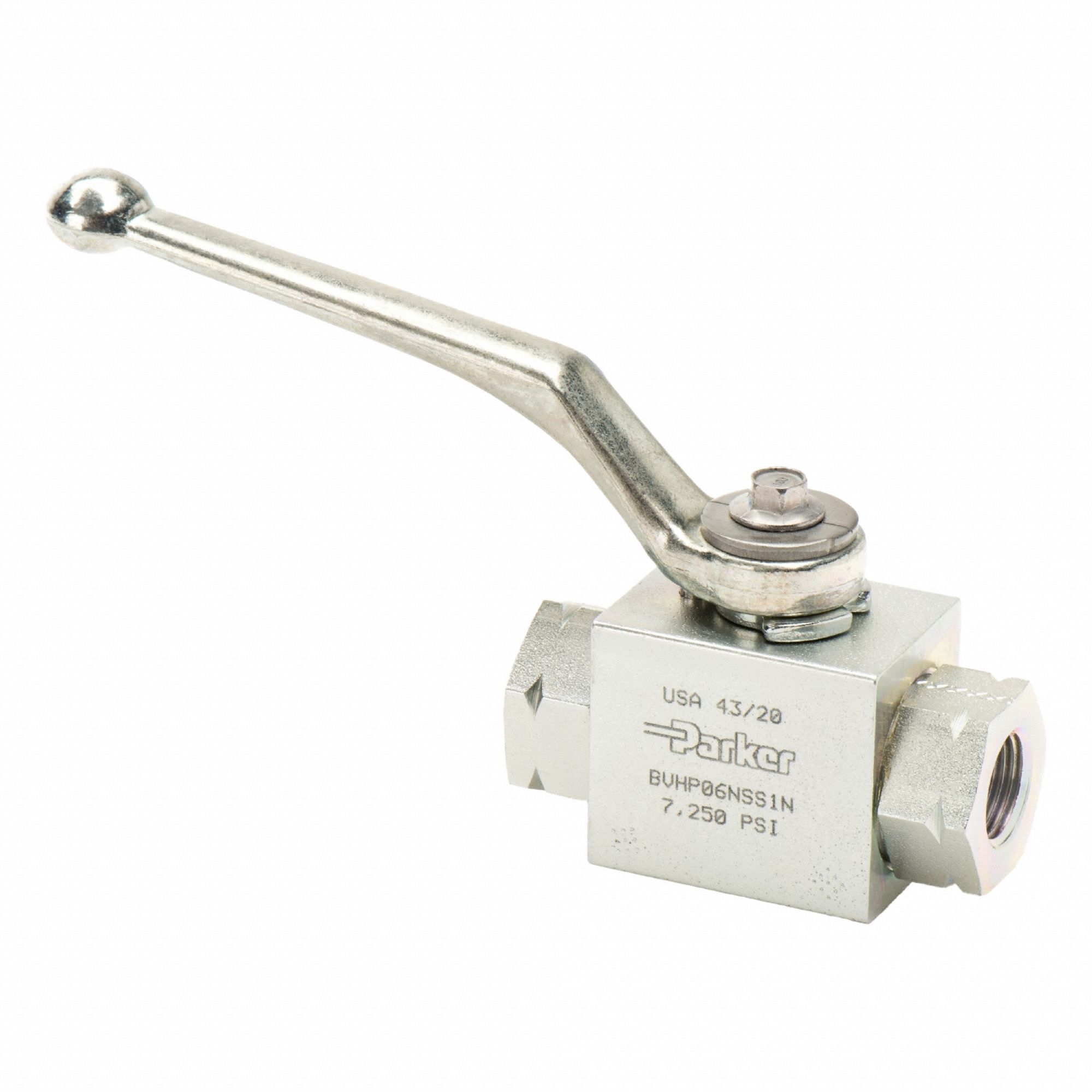 PARKER, Not Lockable, 4.53 in Handle Lg, High Pressure Hydraulic Ball ...