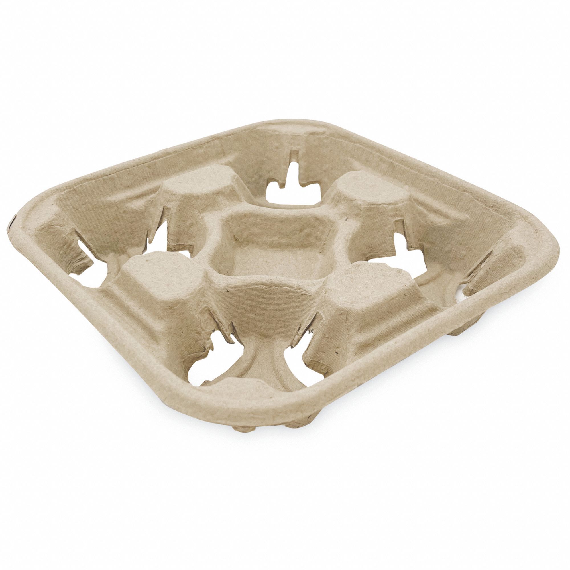 Beige, (4) Cups, Disposable Cup Tray - 799LJ1|BWK4CUPCARRIER - Grainger